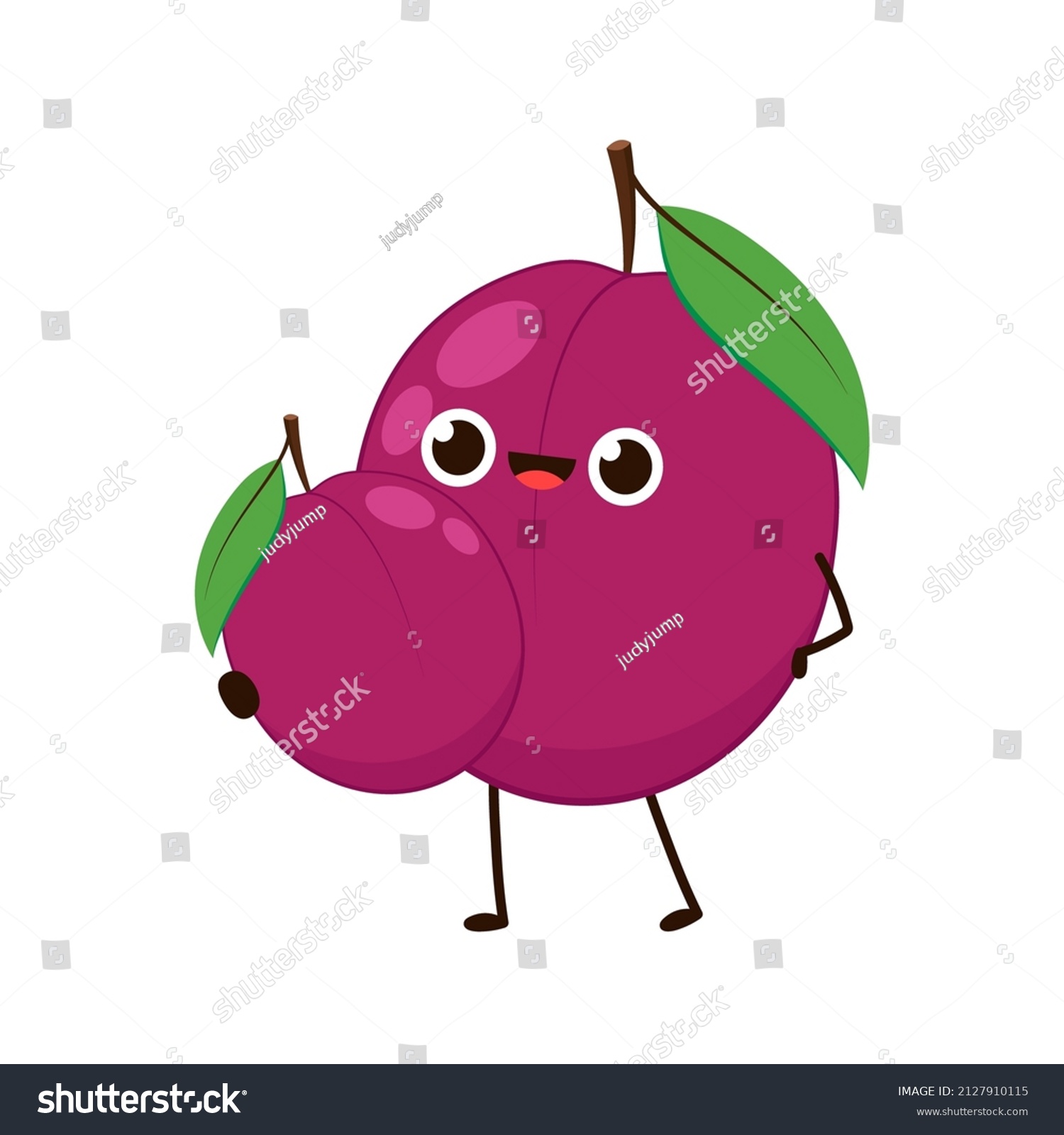 Prunes Character Design Prunes Cartoon Vector Stock Vector (Royalty ...