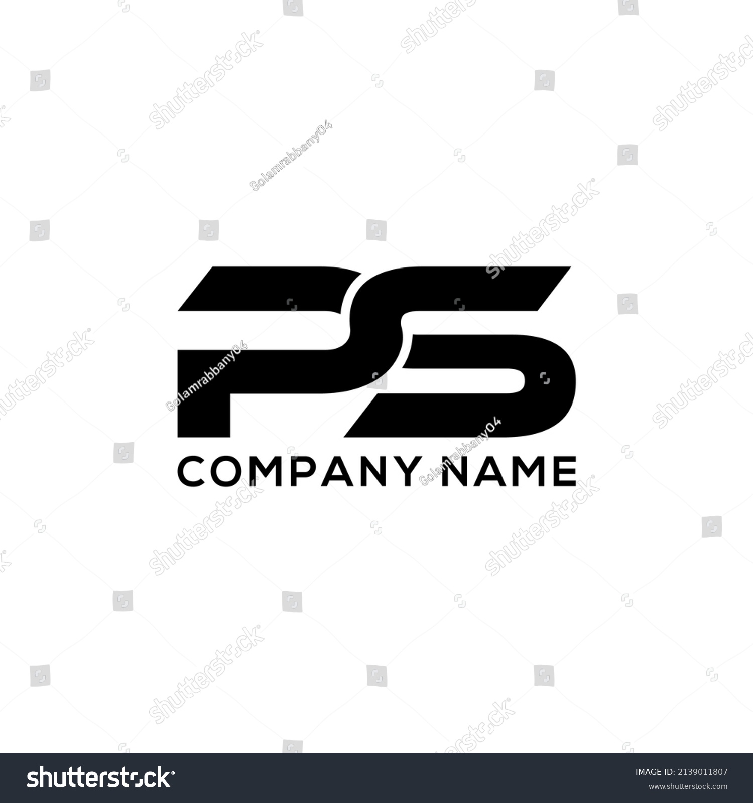 Concepto de diseño de logotipo PS,: vector de stock (libre de regalías ...