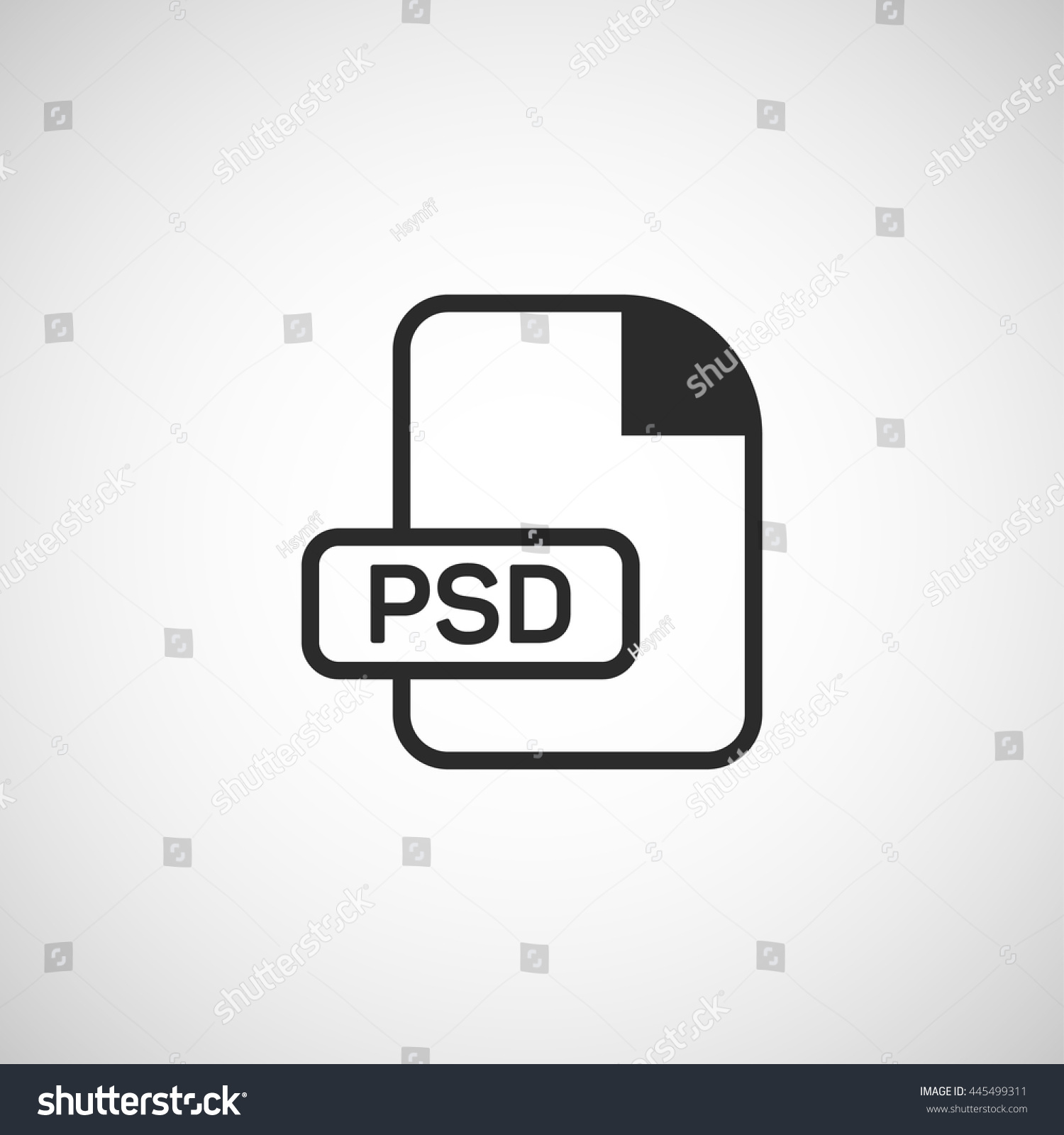 Psd File Format Icon Stock Vector (Royalty Free) 445499311