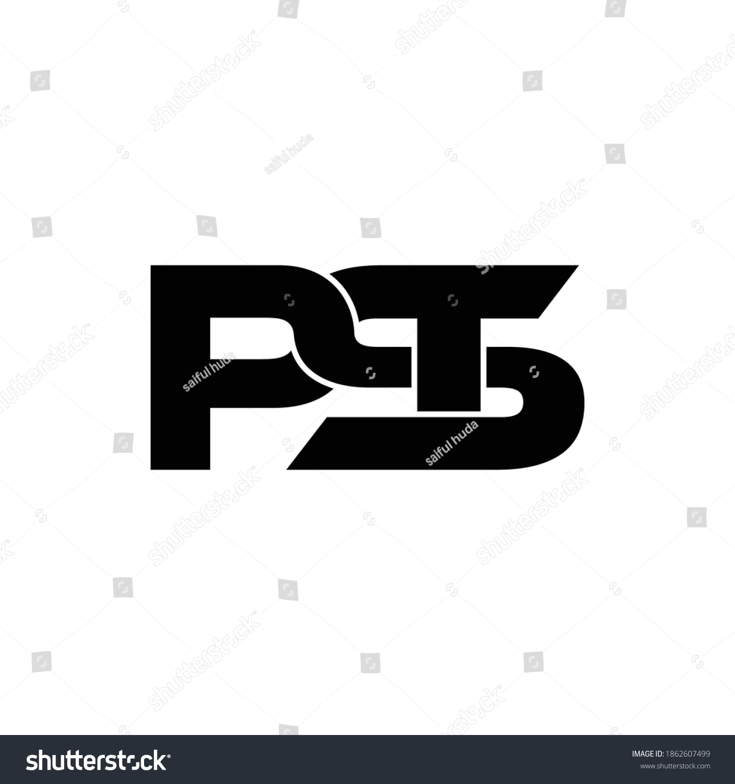 Pst Letter Monogram Logo Design Vector Stock Vector (Royalty Free ...
