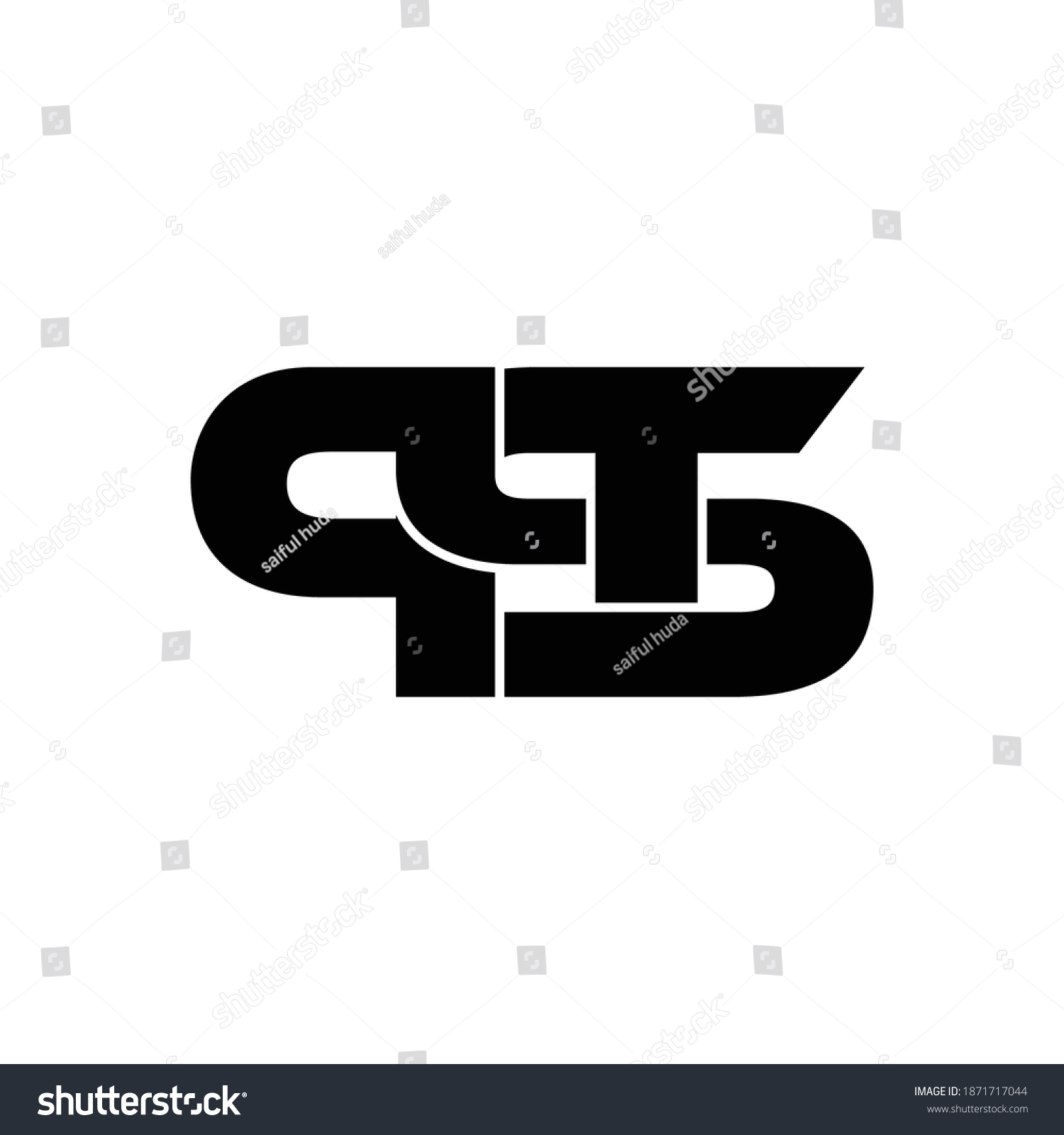 Pst Letter Monogram Logo Design Vector Stock Vector (Royalty Free ...
