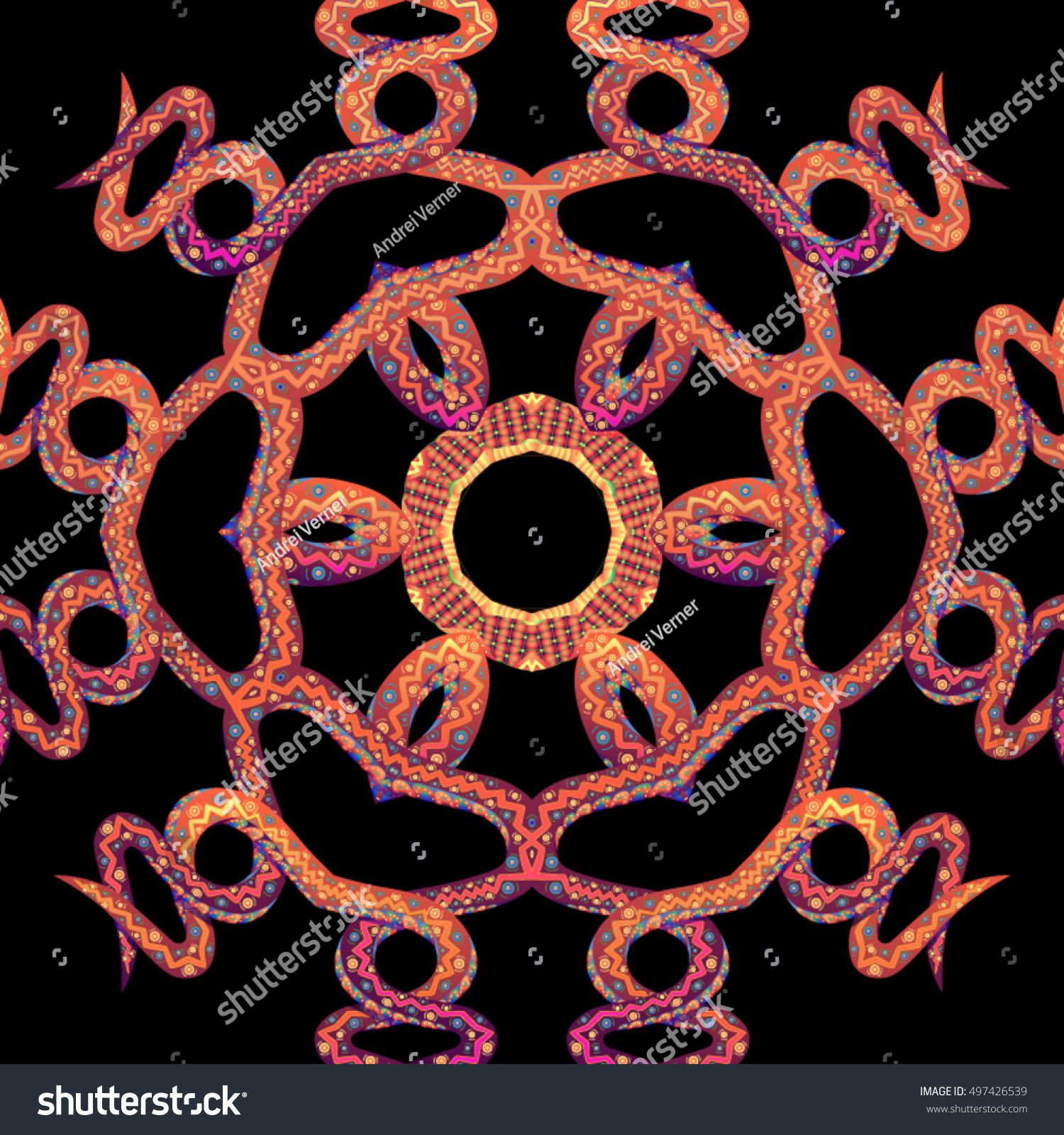 Psychedelic Ayahuasca Snake Dmt Seamless Pattern Stock Vector (Royalty ...