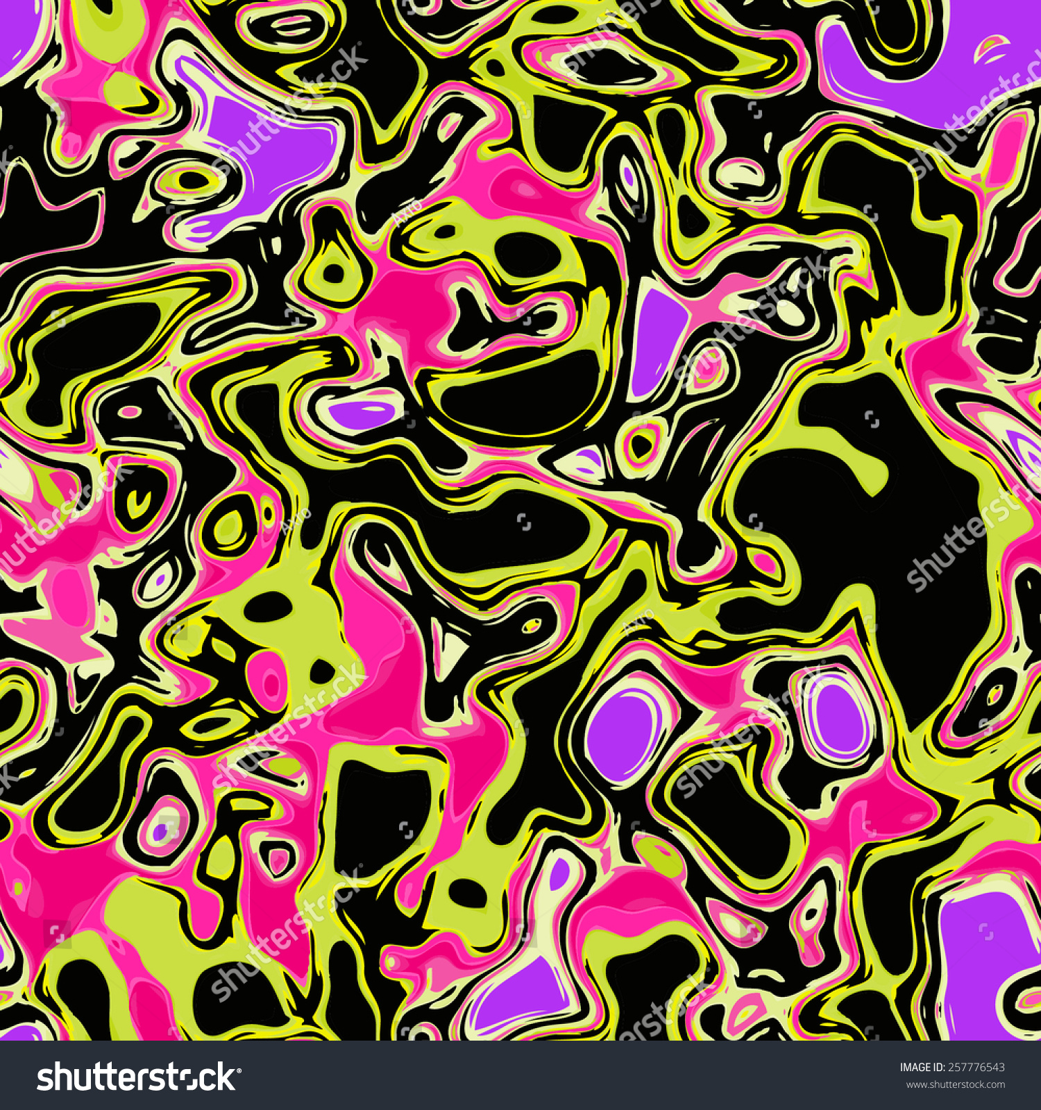 Psychedelic Seamless Acid Background Stock Vector (Royalty Free) 257776543