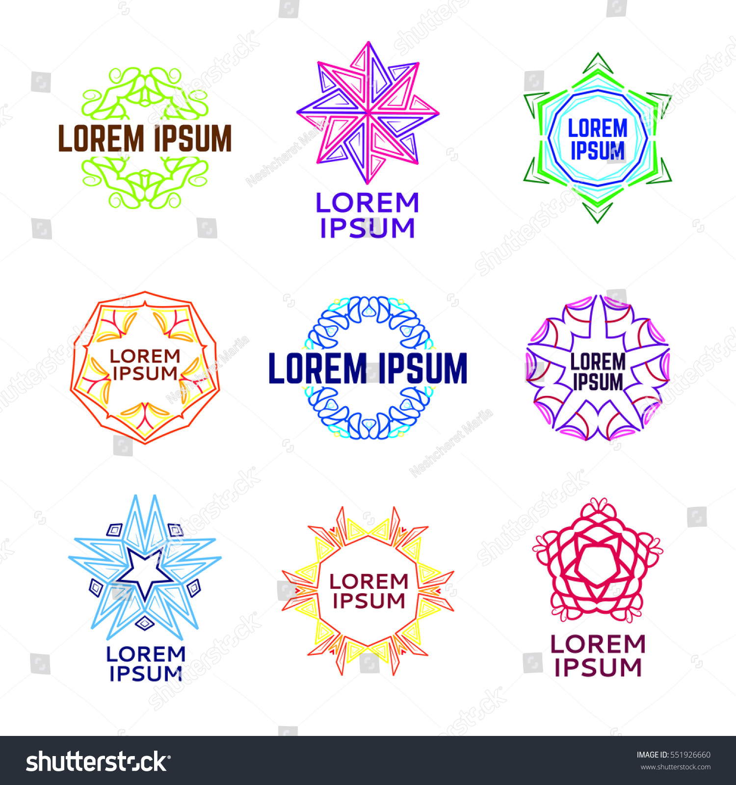 Psychedelic Trans Logo Icon Set Stock Vector (Royalty Free) 551926660 ...