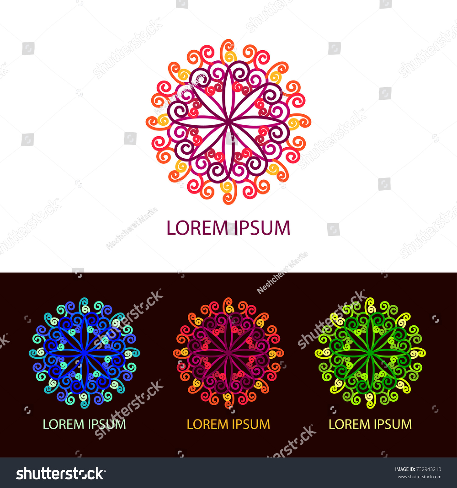 Psychedelic Trans Logo Icon Set Logo Stock Vector (Royalty Free ...