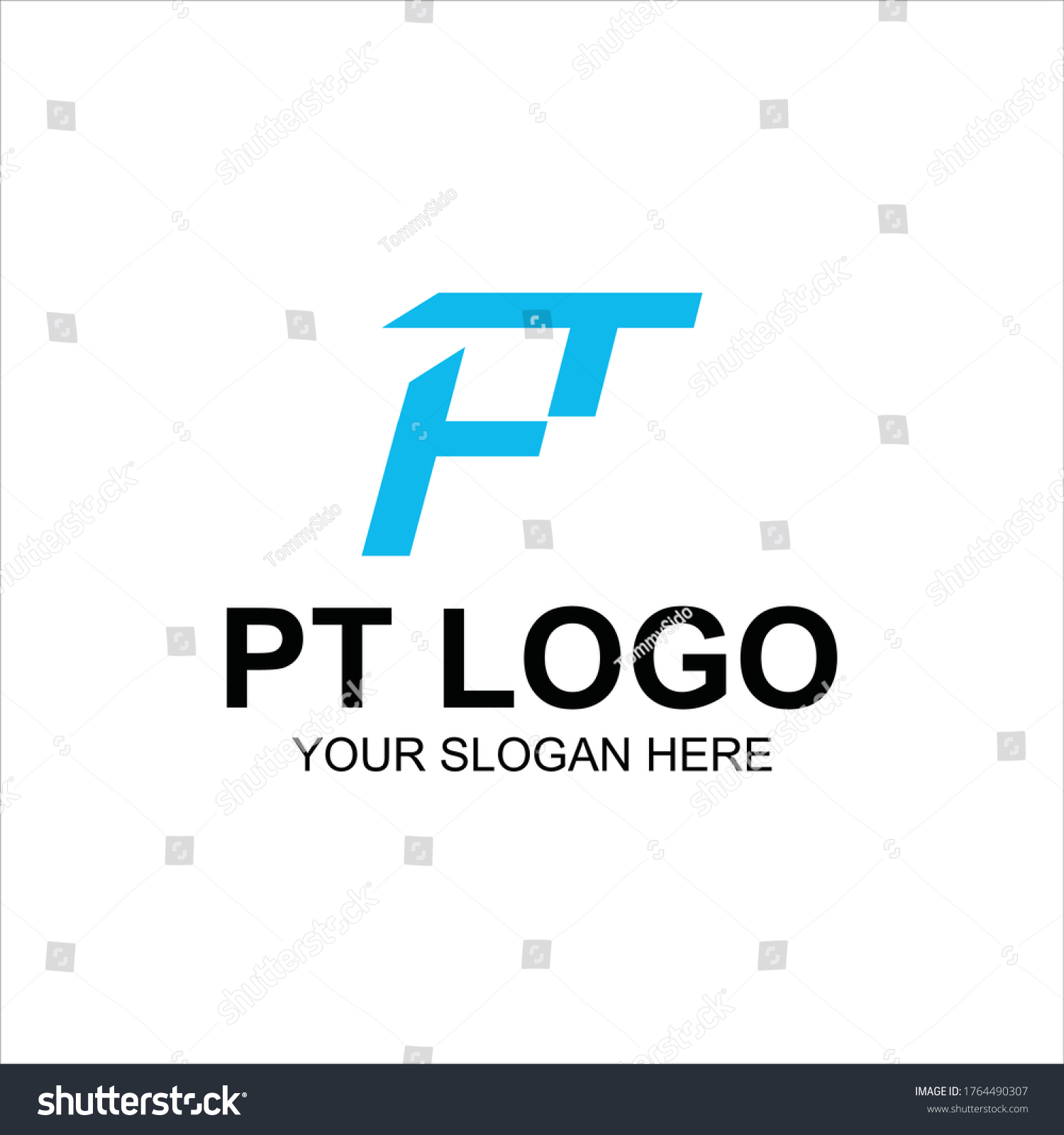 Pt Logo Vector Illustration Eps10 Stock Vector (Royalty Free) 1764490307