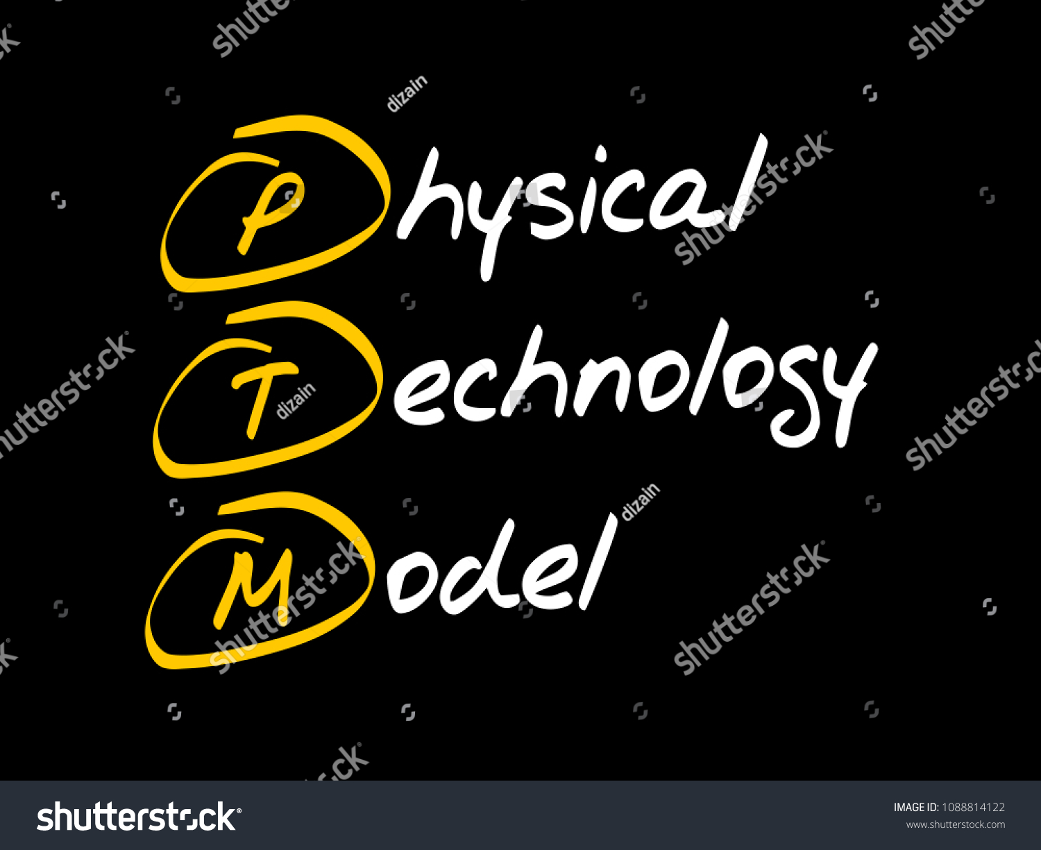 Ptm Physical Technology Model Acronym Concept 스톡 벡터(로열티 프리) 1088814122 ...
