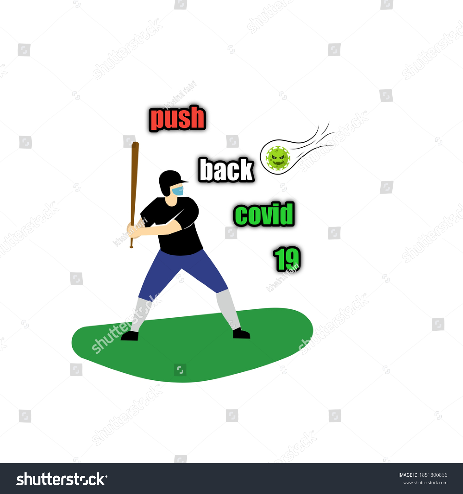 Puah Back Covid 19 Design Stock Vector (Royalty Free) 1851800866 ...