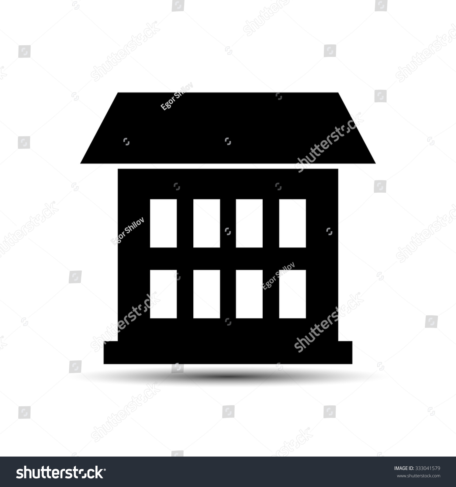 Public Building Icon Stock Vector (Royalty Free) 333041579