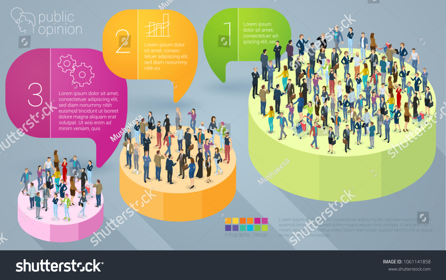 Public Opinion Infographics Vector Step By Stock Vector (Royalty Free ...