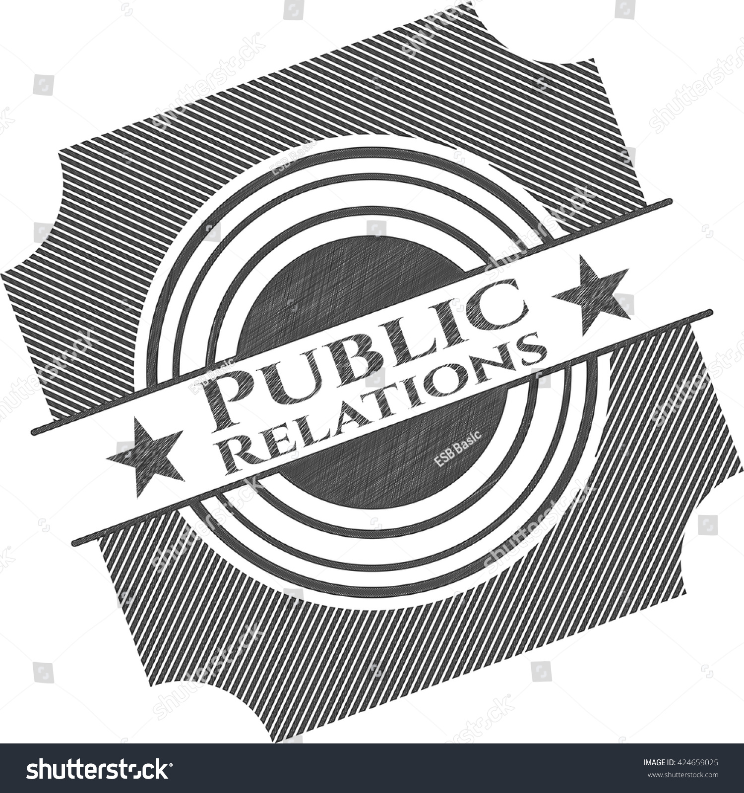 Public Relations Draw Pencil Effect Stock Vector (Royalty Free ...