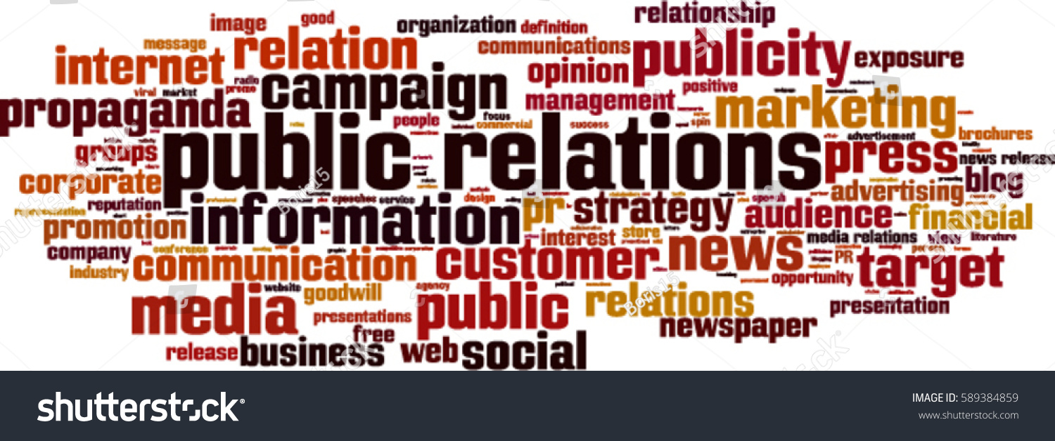 Public Relations Word Cloud Concept Vector Stock Vector (Royalty Free ...