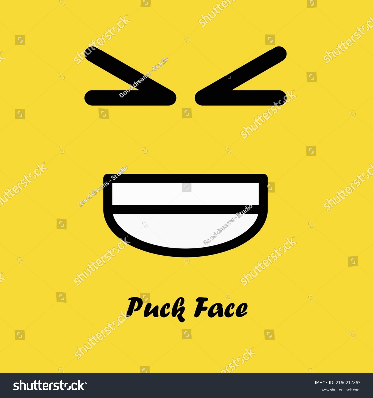 Puck Face Logo Icon Vector Template Stock Vector (Royalty Free ...
