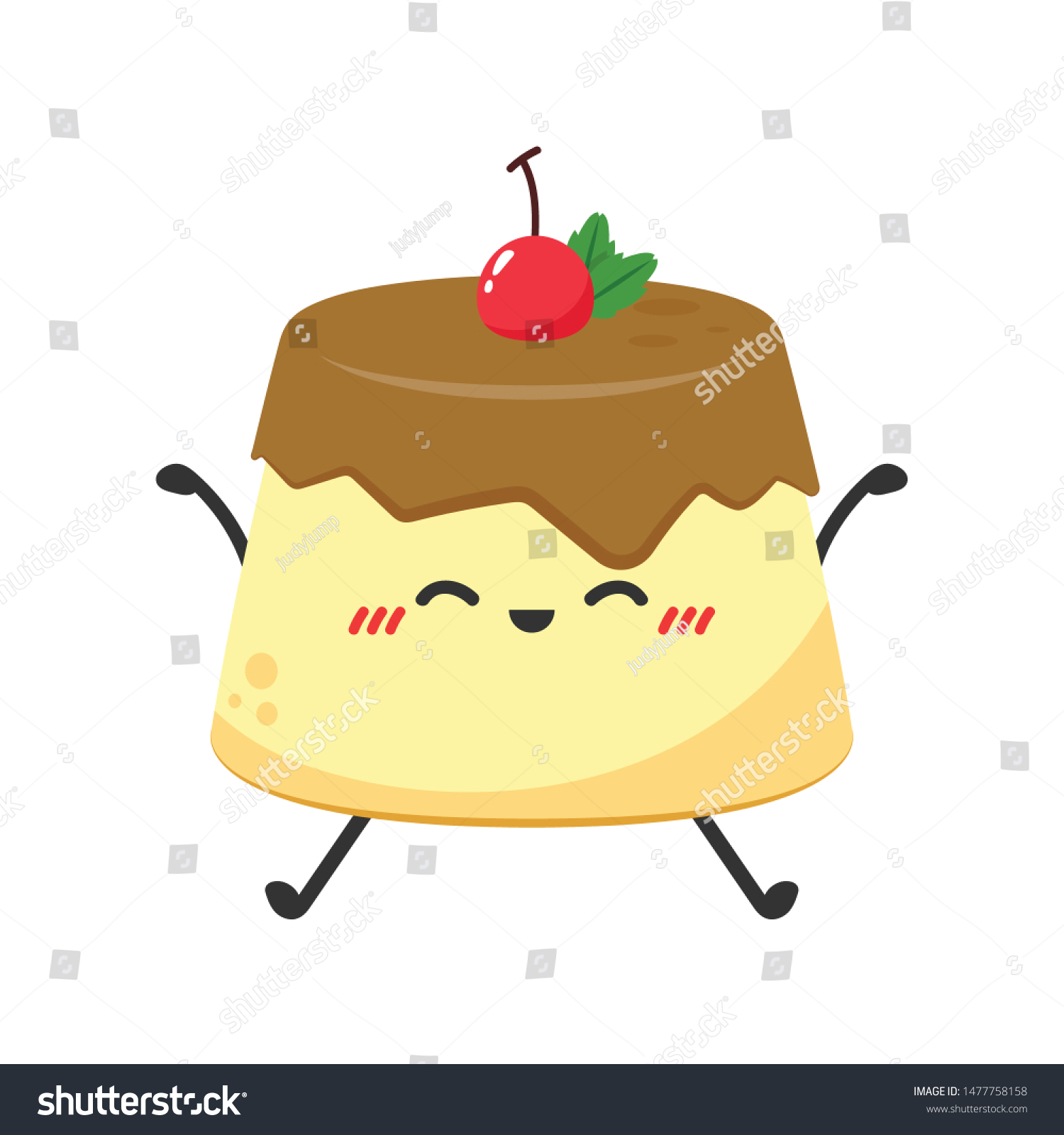 Pudding Character Design Wallpaper Pudding On: เวกเตอร์สต็อก (ปลอดค่า ...