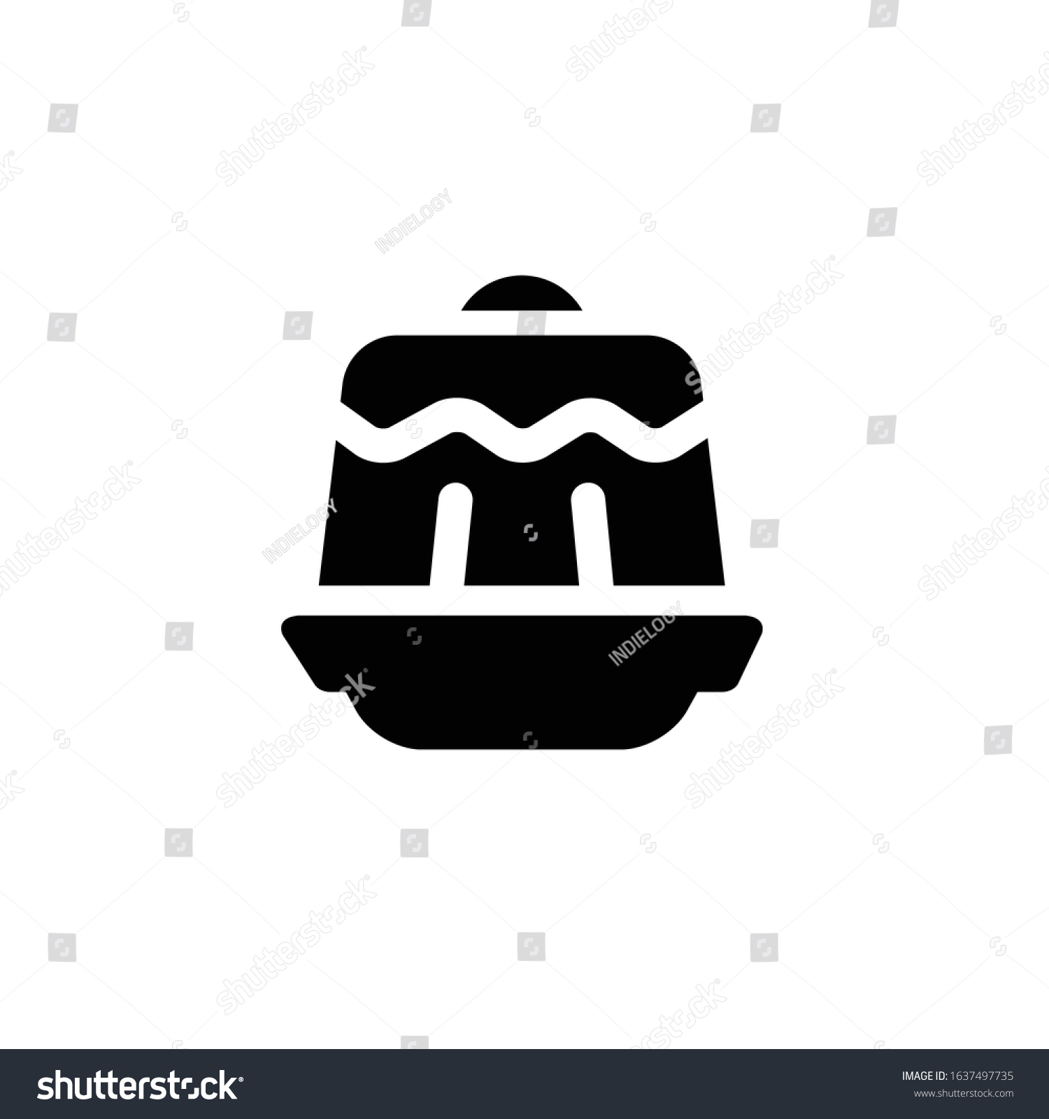 Pudding Icon Restaurant Symbol: เวกเตอร์สต็อก (ปลอดค่าลิขสิทธิ์ ...