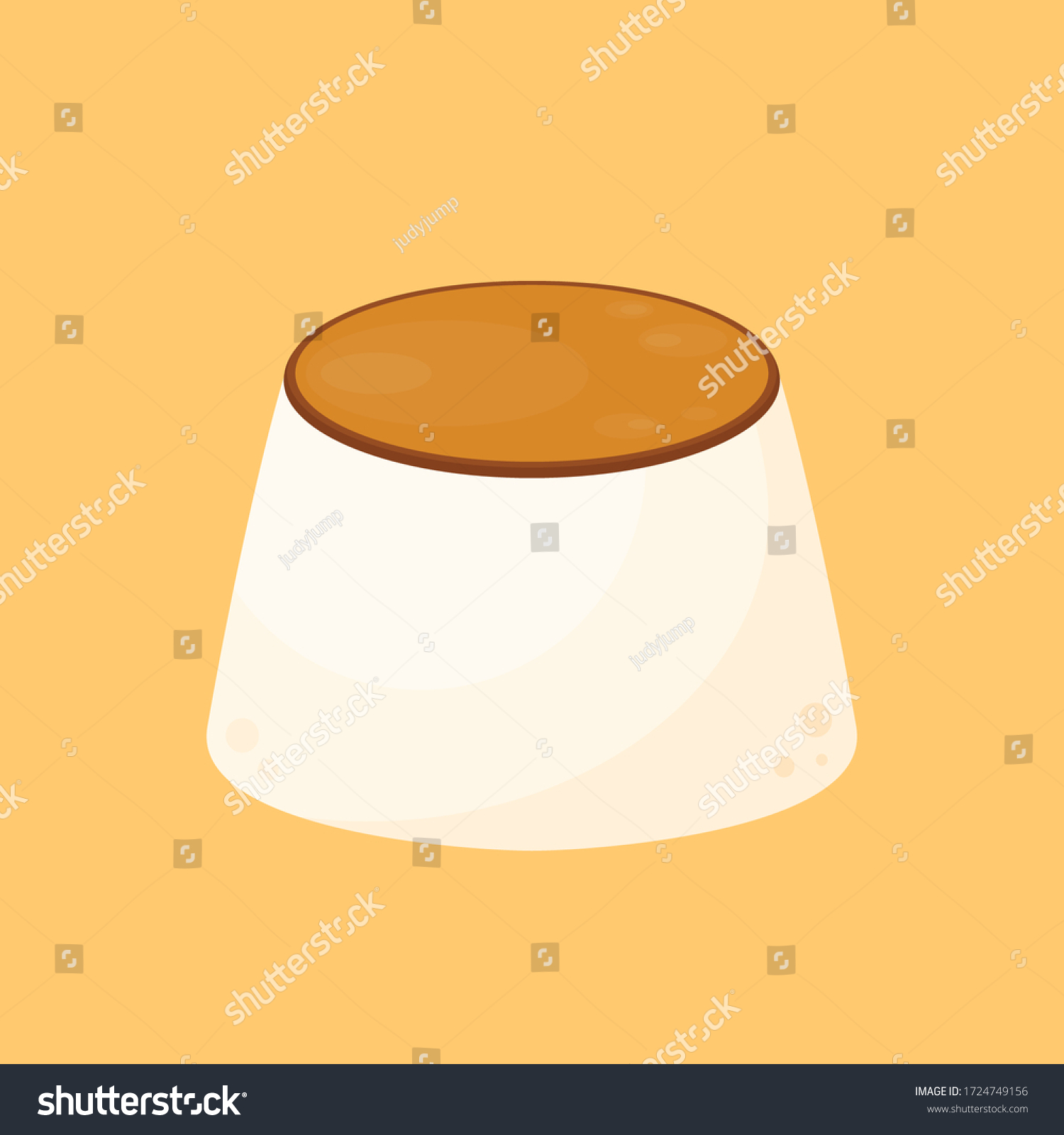 Pudding Vector White Pudding Cartoon Stock Vector (Royalty Free ...