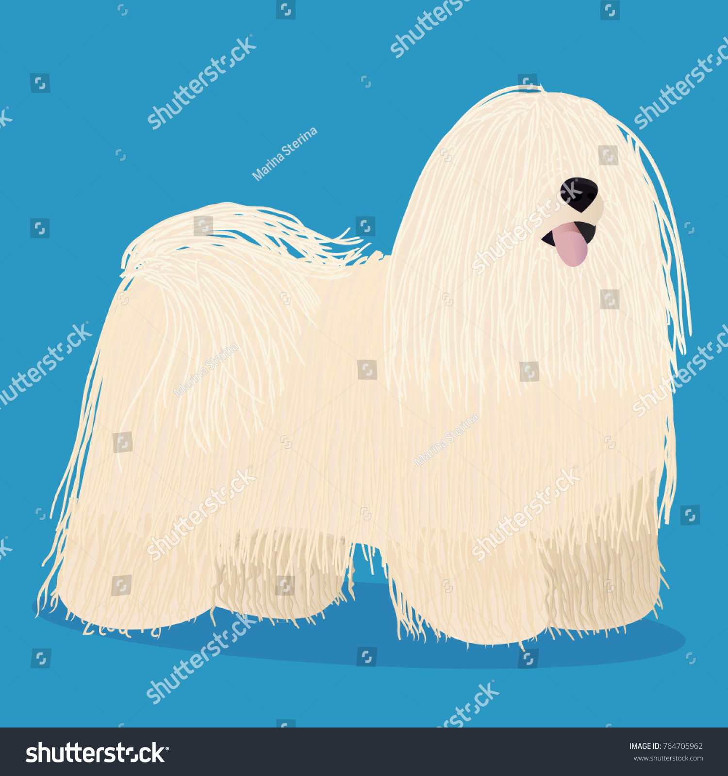 Puli Dog Cartoon Stock Vector (Royalty Free) 764705962 | Shutterstock