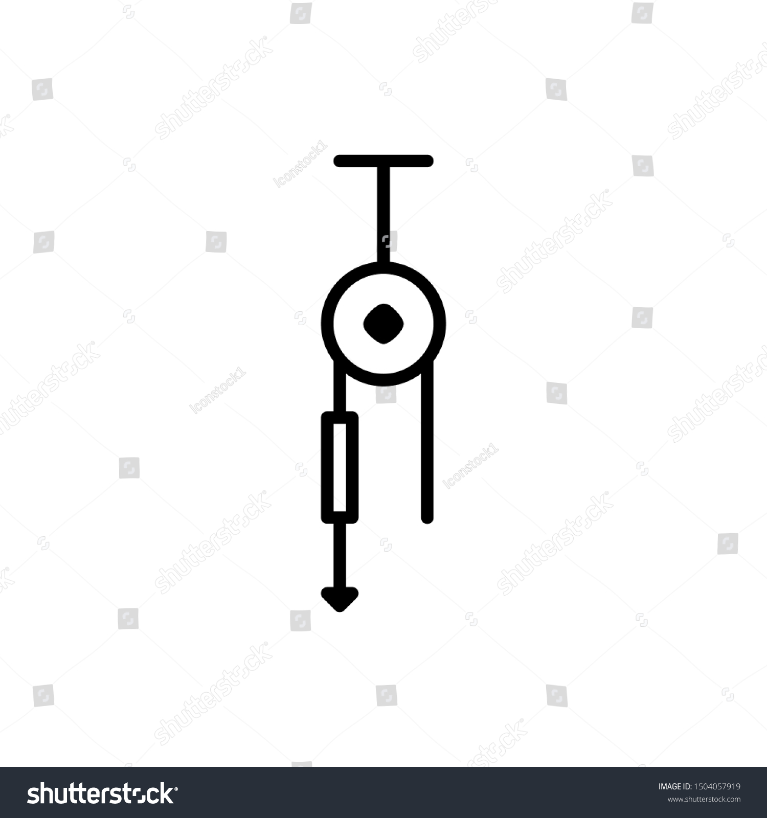 Pulley Icon Physics Science Symbol Stock Vector (Royalty Free ...