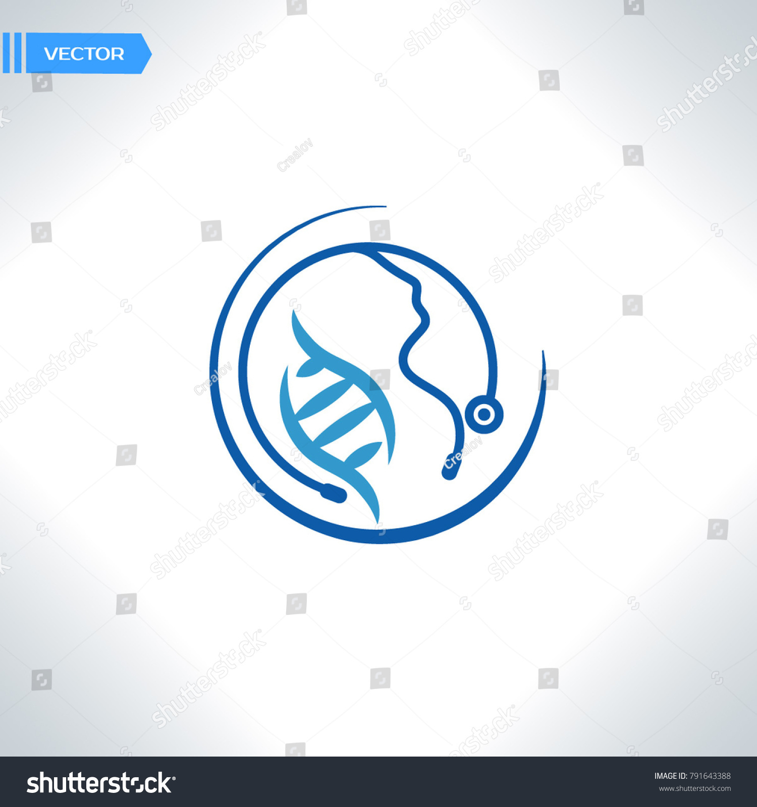 Pulmonary Clinic Logo Stock Vector (Royalty Free) 791643388
