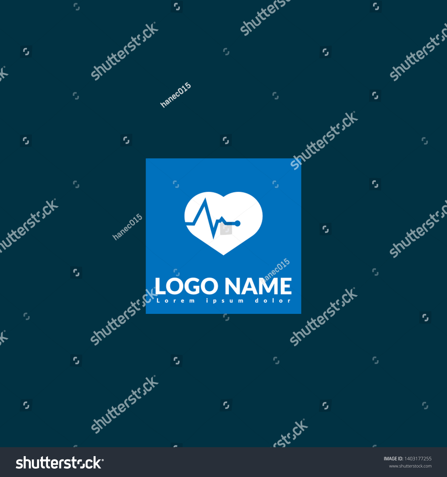 Pulse Heart Logo Template Designpulse Icon Stock Vector (Royalty Free ...