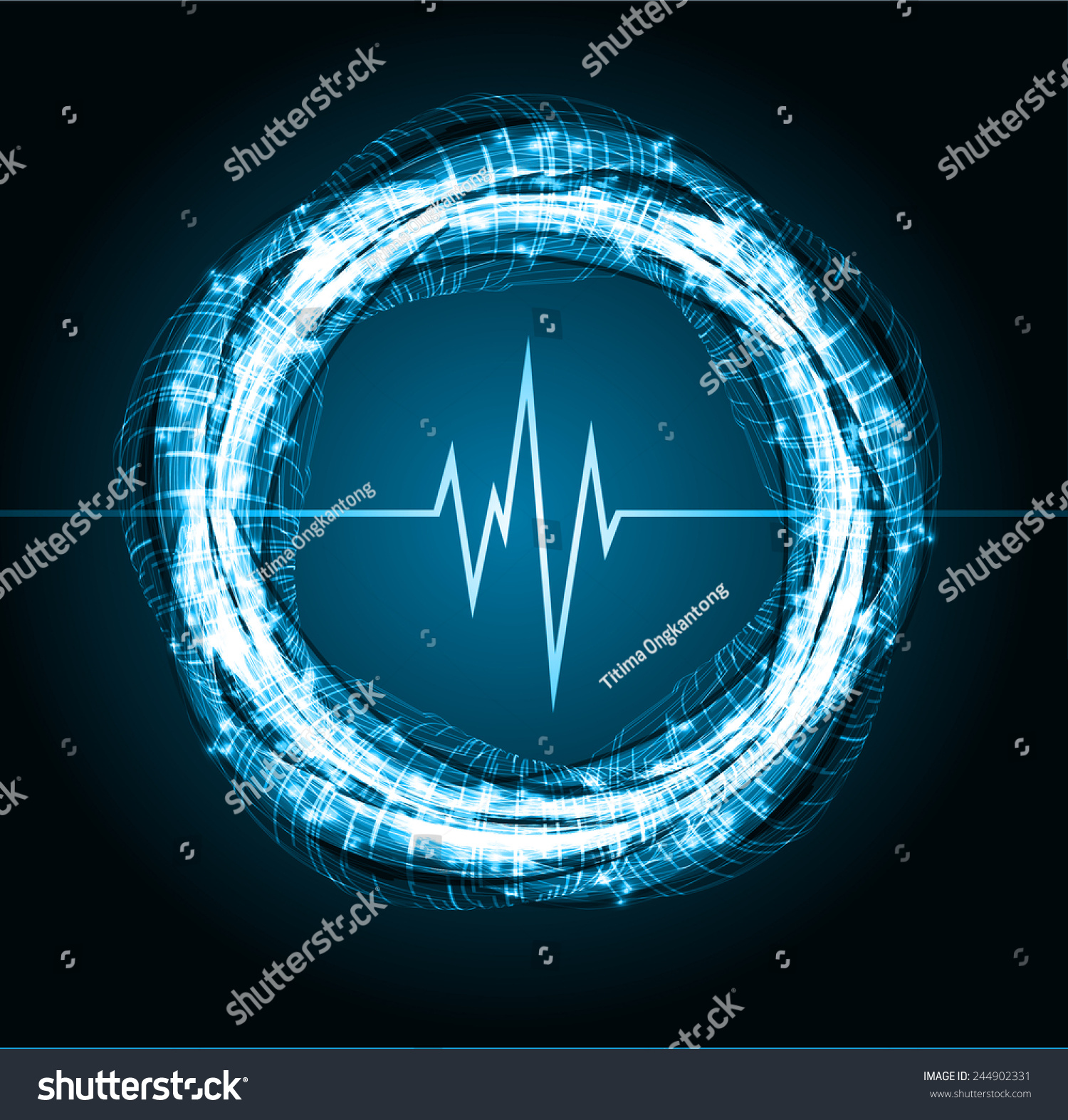 Pulse Light Abstract Technology Background Computer Stock Vector ...