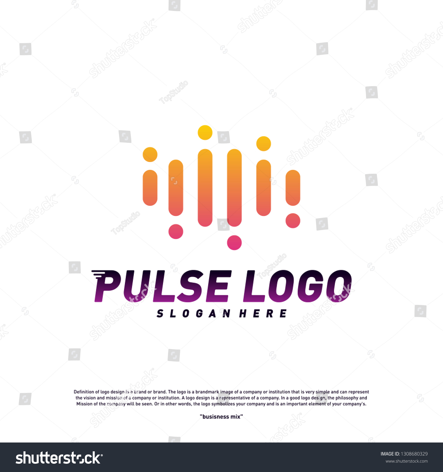 Pulse Logo Design Concept Vector People: vector de stock (libre de ...