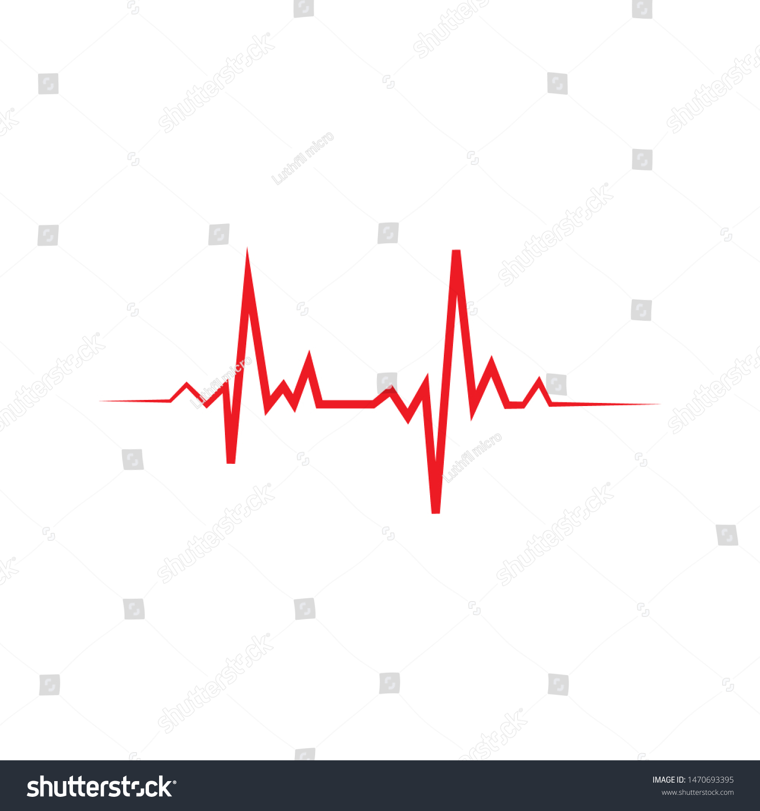 Pulse Red Logo Symbol Template Vector: vetor stock (livre de direitos ...