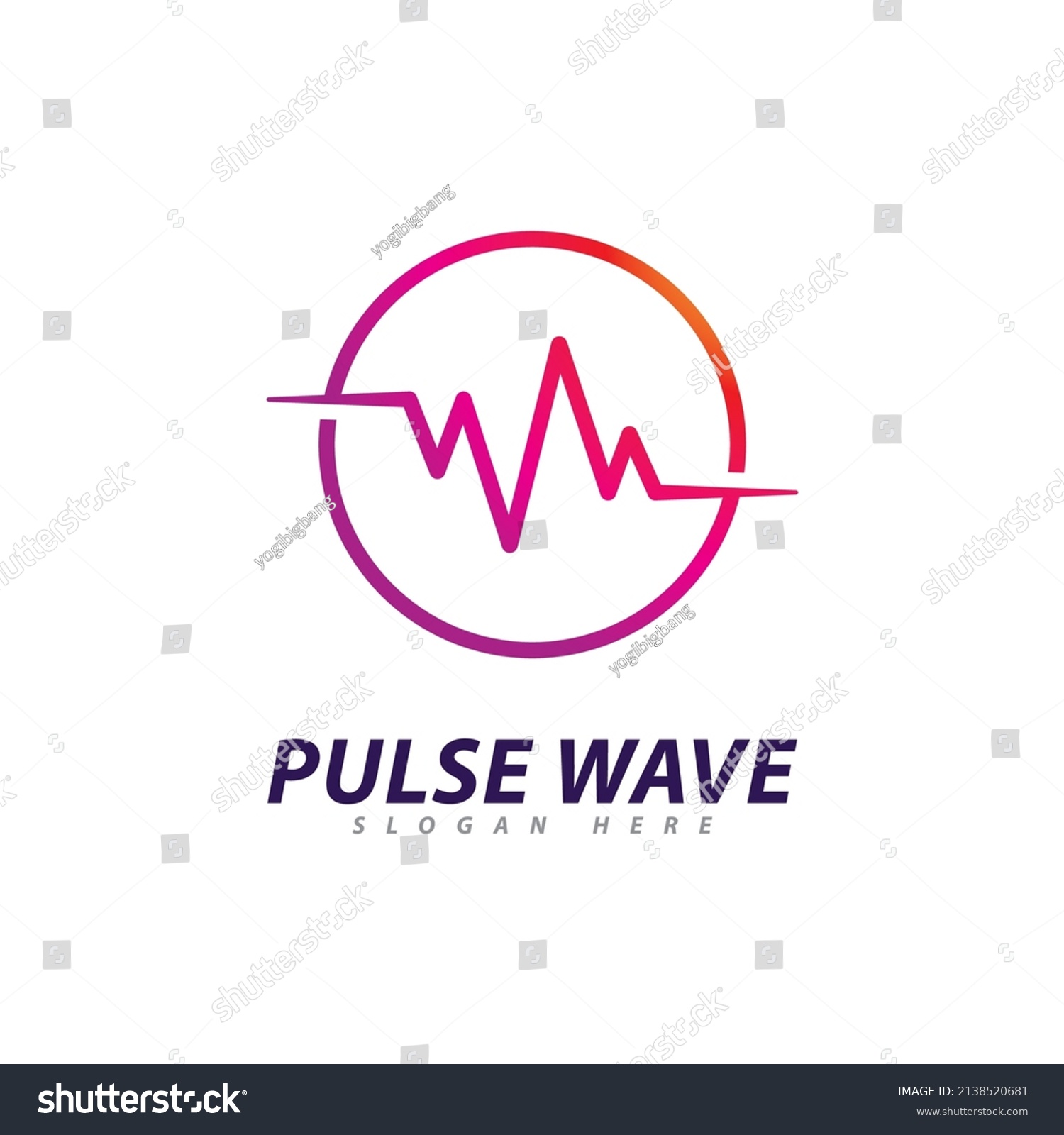 Pulse Wave Logo Vector Creative Sound Stock Vector (Royalty Free ...