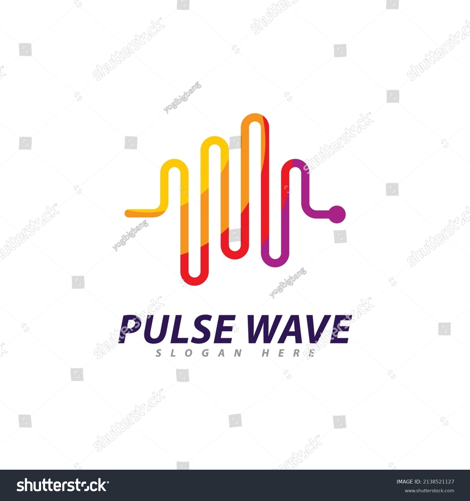 Pulse Wave Logo Vector Creative Sound Stock Vector (Royalty Free ...