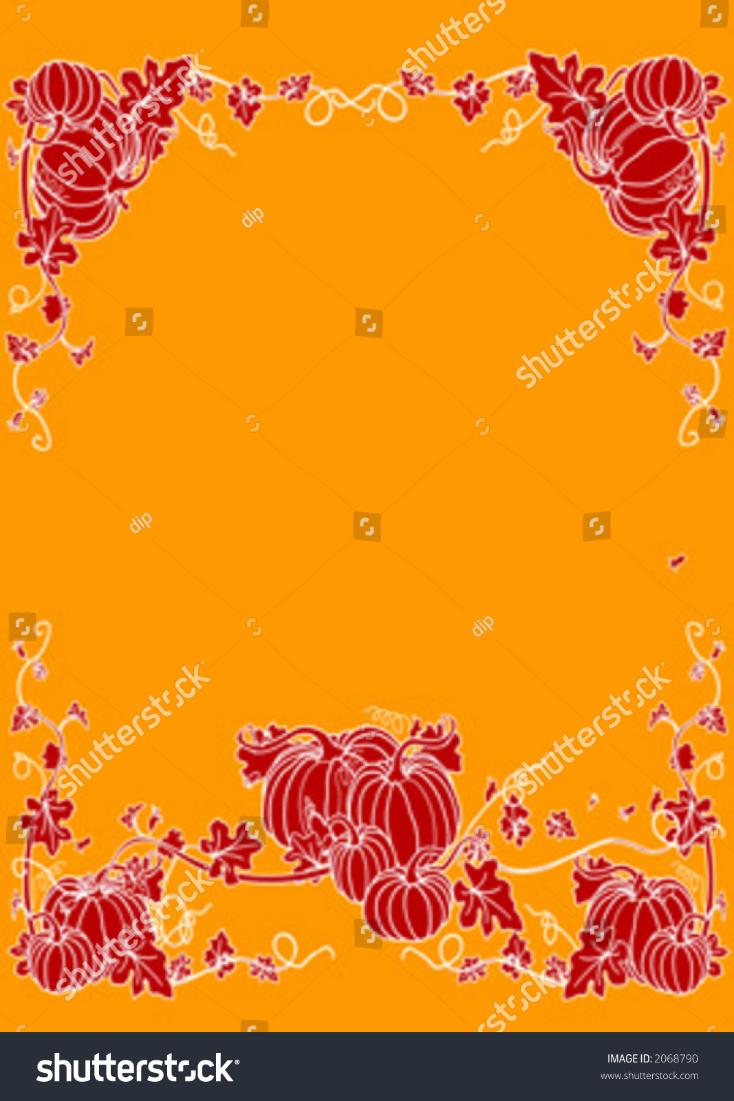 Pumpkin Frame Illustration Stock Vector (Royalty Free) 2068790