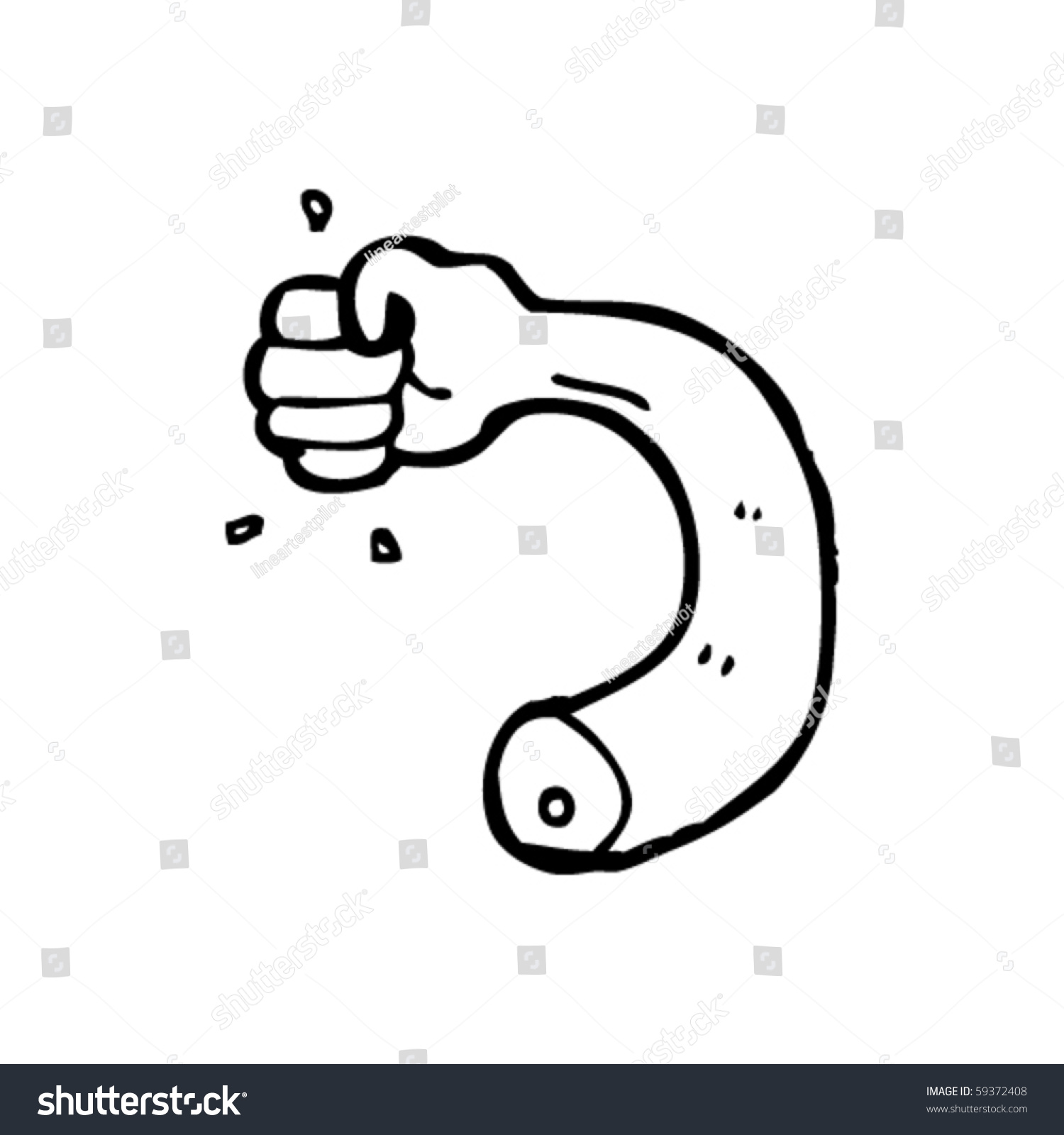 Punching Arm Cartoon Stock Vector (Royalty Free) 59372408