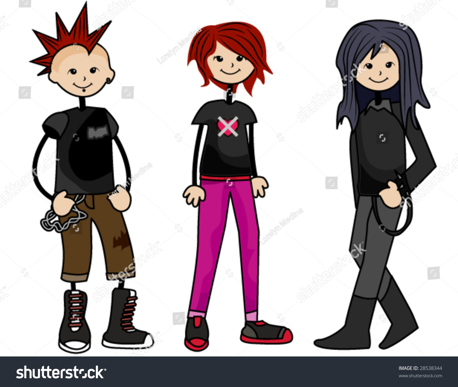 Punk Kids Vector Stock Vector (Royalty Free) 28538344