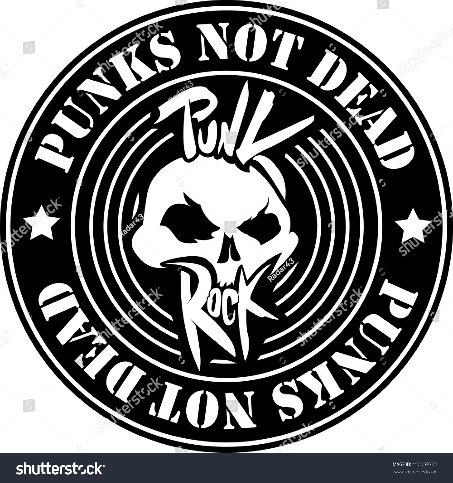 Punk Rock Logo Stock Vector (Royalty Free) 450059764
