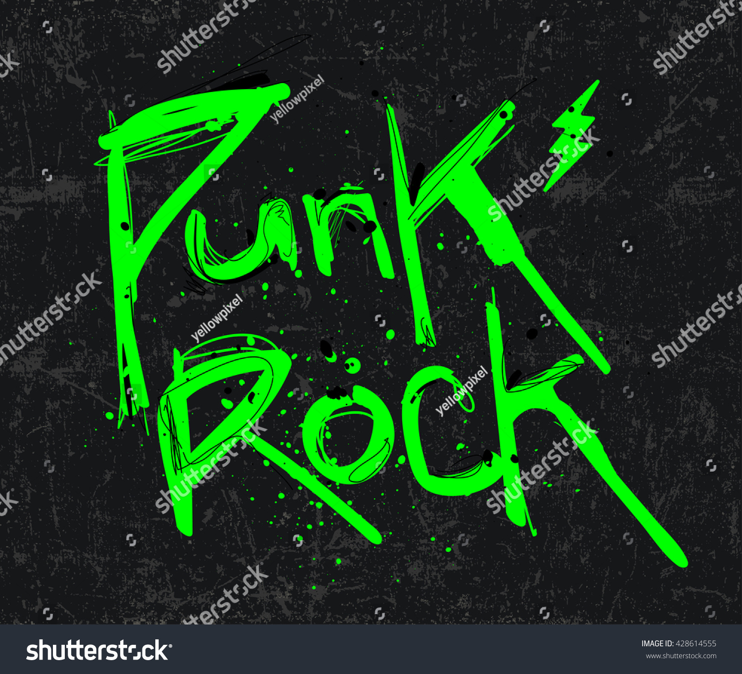 Punk Rock Logo Vector Illustration Stock Vector (Royalty Free) 428614555