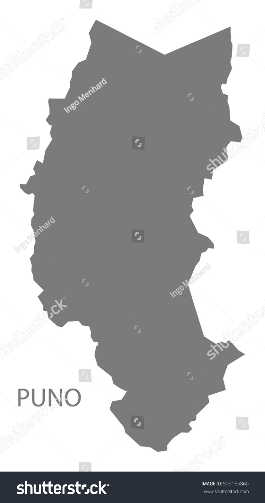 Puno Peru Map Grey Stock Vector (Royalty Free) 509165860