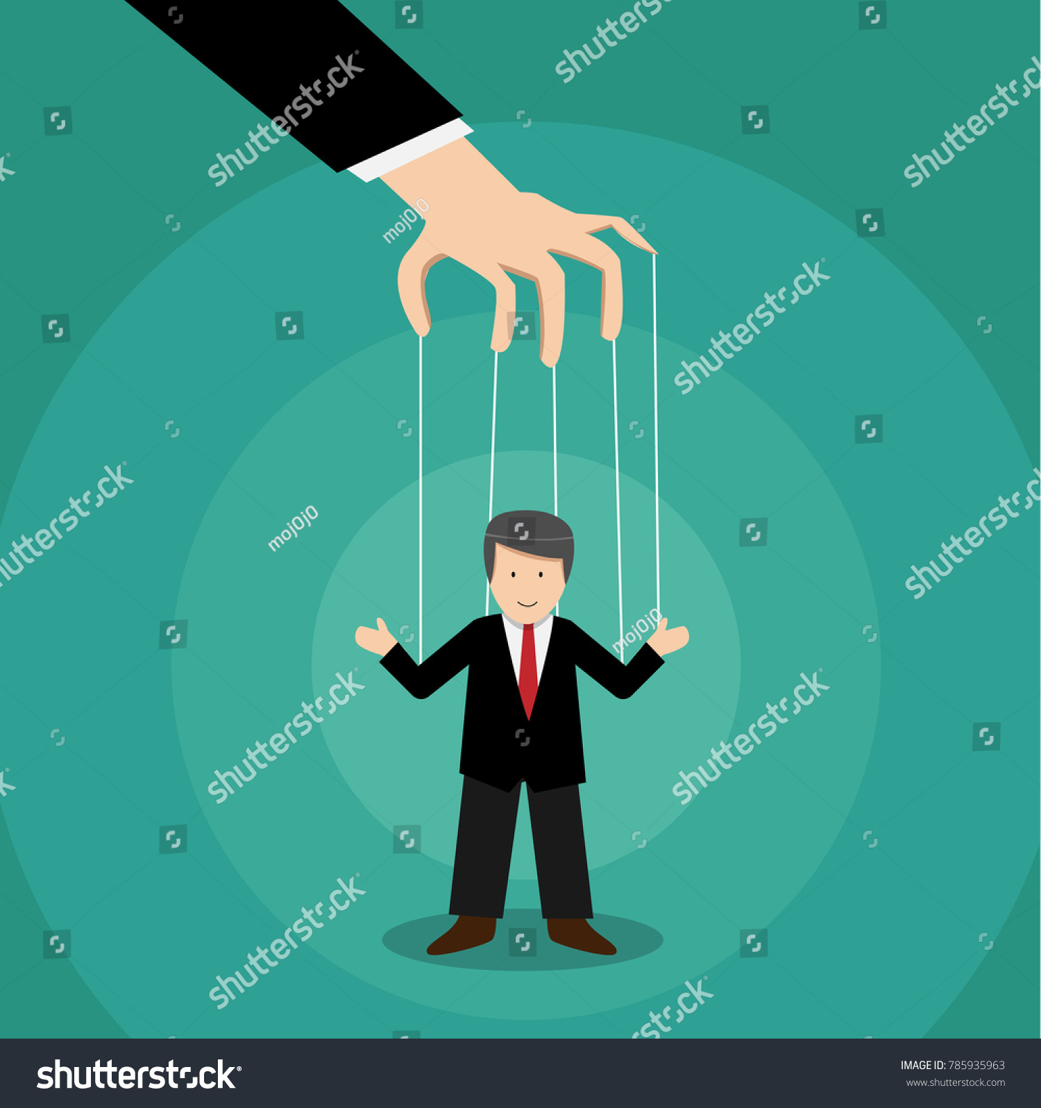 Puppeted President Flat Vector Cartoon Design Stock Vector (Royalty ...