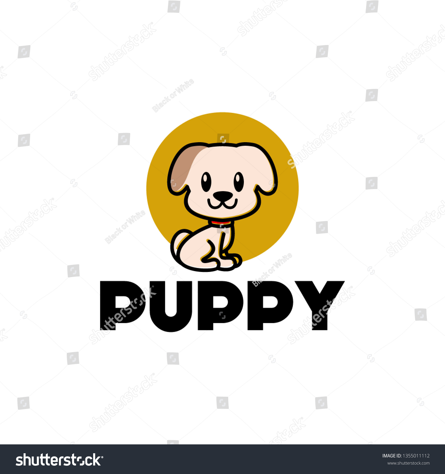 Puppy Logo Design Stock Vector (Royalty Free) 1355011112 | Shutterstock