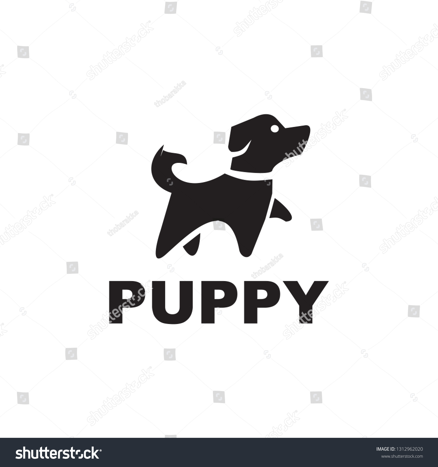 Puppy Logo Design Vector Template: vector de stock (libre de regalías ...