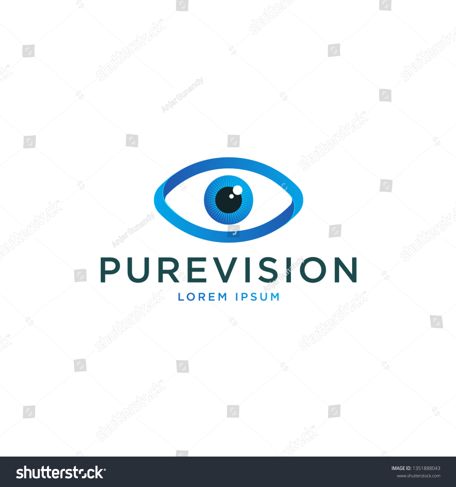 Pure Eye Vision Logo Template Stock Vector (Royalty Free) 1351888043 ...