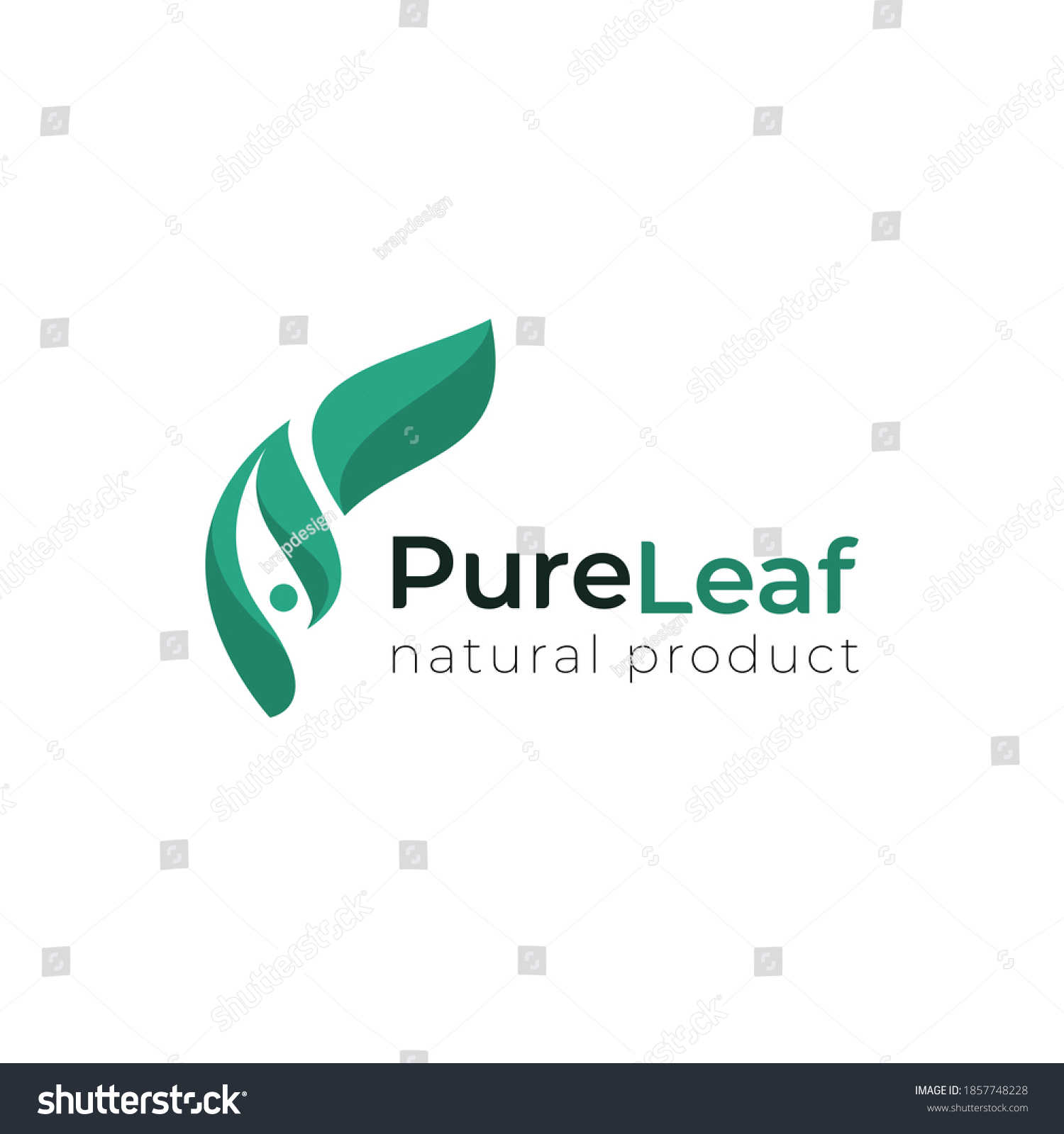 Pure Leaf Logo Design Vector Template Stock Vector (Royalty Free ...