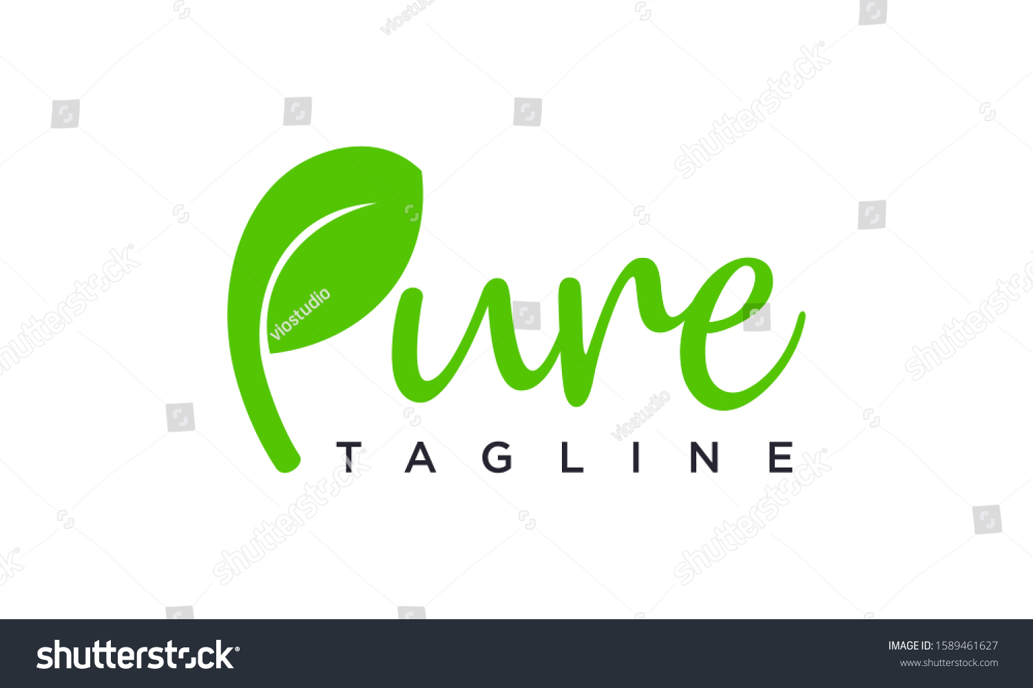 Pure Logo Design Concept Editable: vector de stock (libre de regalías ...