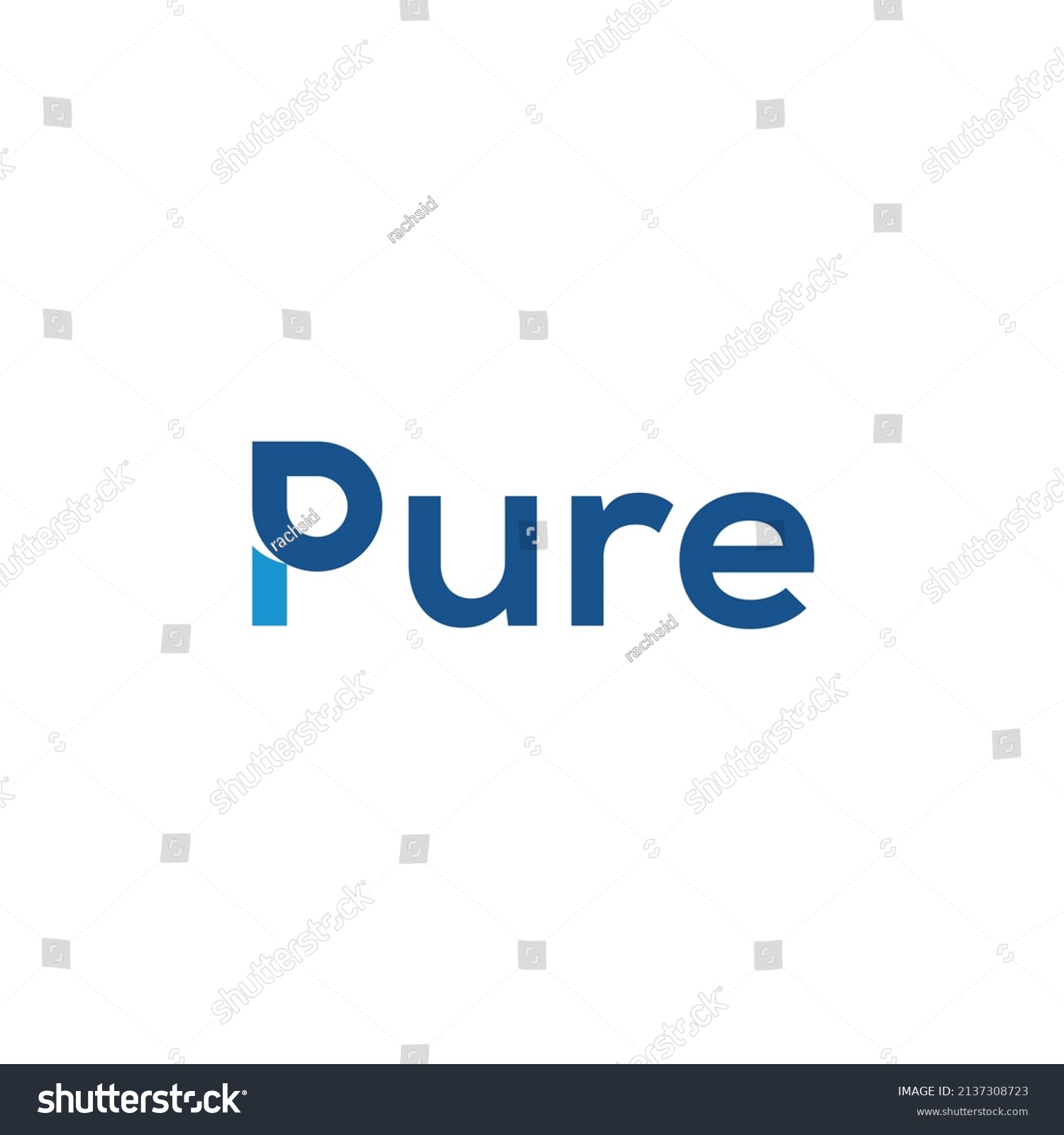 Pure Text Logo Design Typography Font Stock Vector (Royalty Free ...