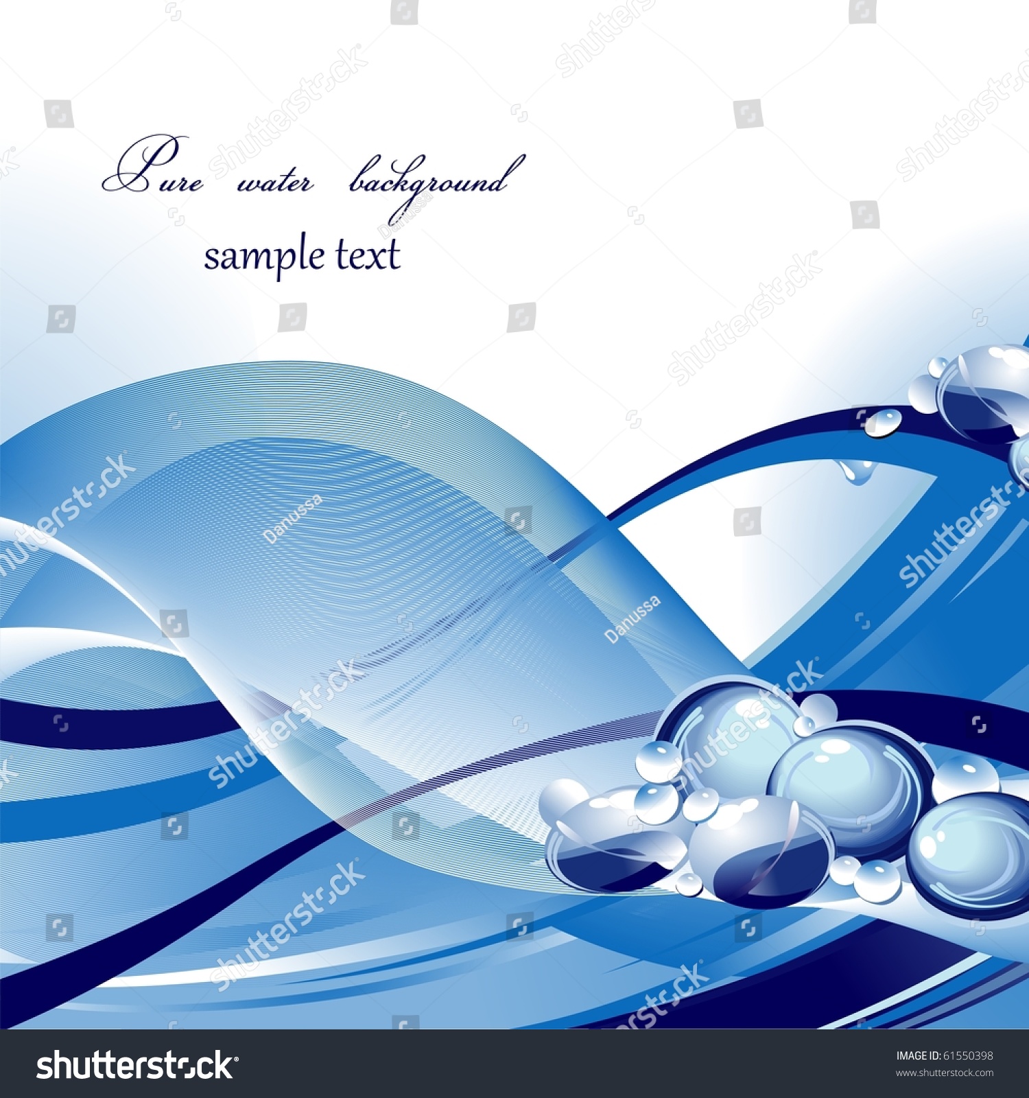 Pure Water Background Stock Vector (Royalty Free) 61550398