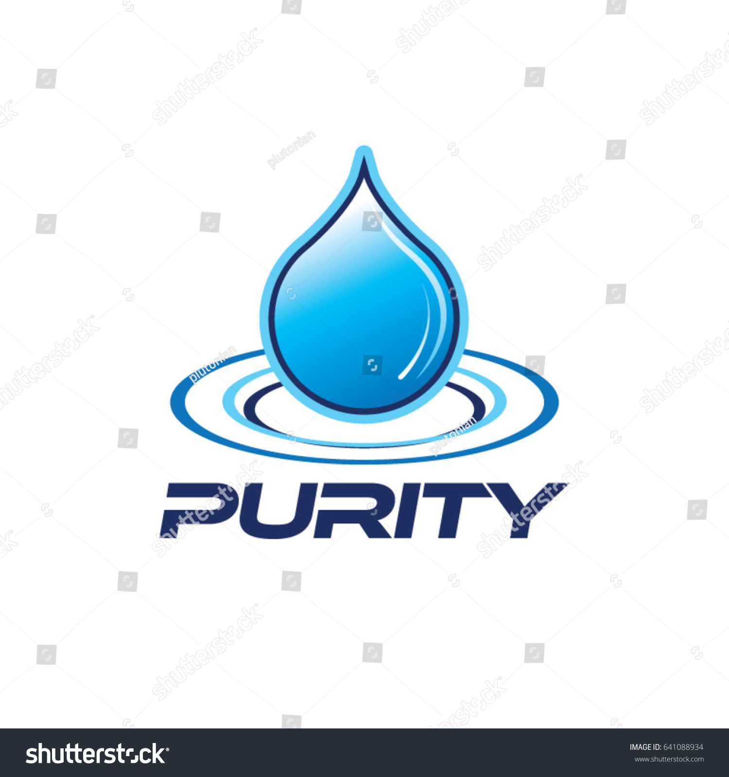Purity Drop Logo Design Symbol: vector de stock (libre de regalías ...