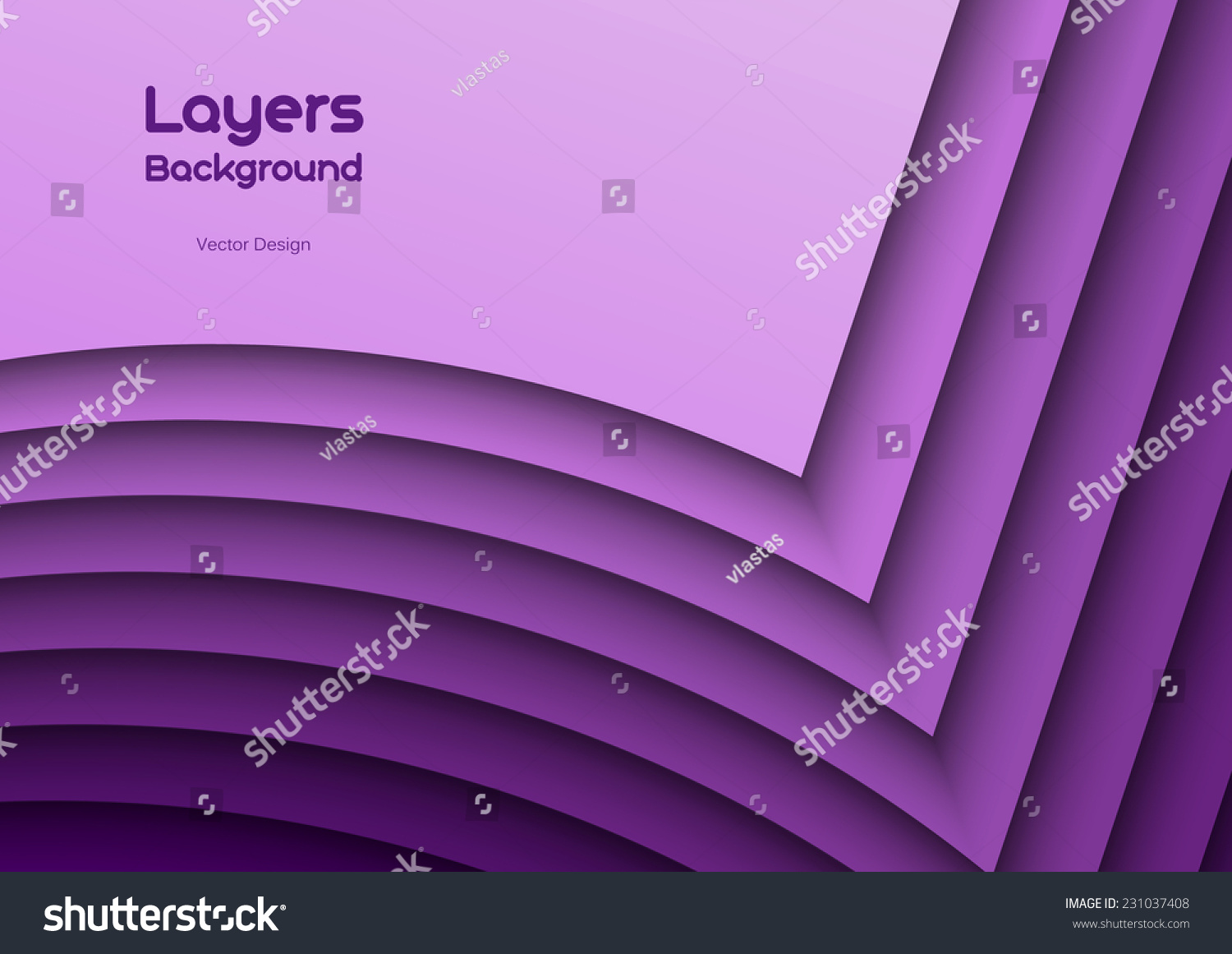 Purple Background Many Wavy Layers Vector Stock Vector (Royalty Free ...