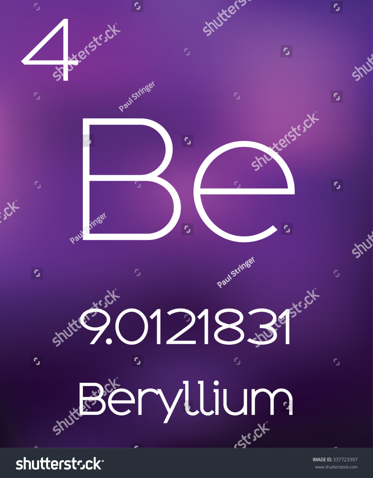 Purple Background Element Berylium Stock Vector (Royalty Free ...