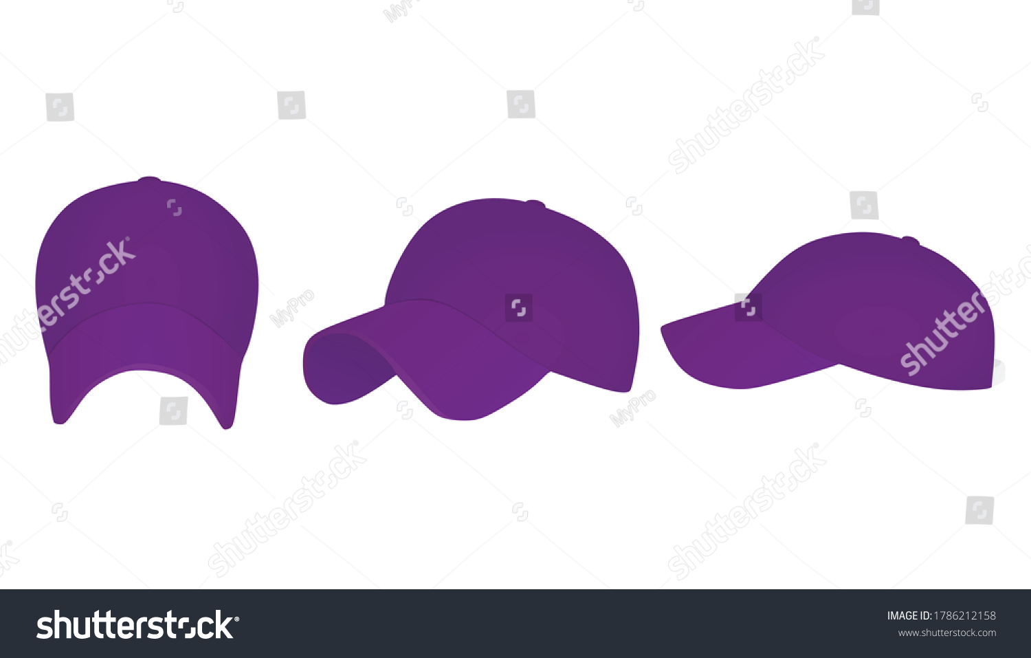 Purple Baseball Cap Vector Illustration Stock Vector (Royalty Free ...