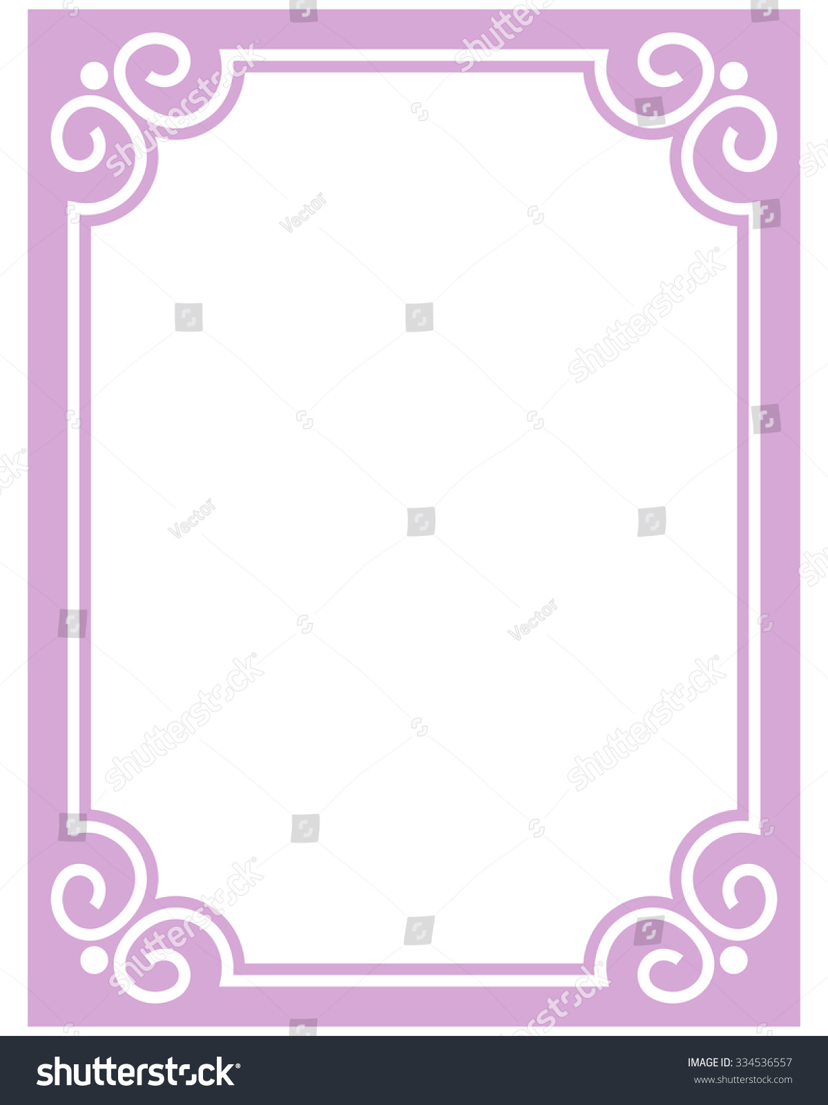Purple Border Frame Deco Vector Art Stock Vector (Royalty Free ...