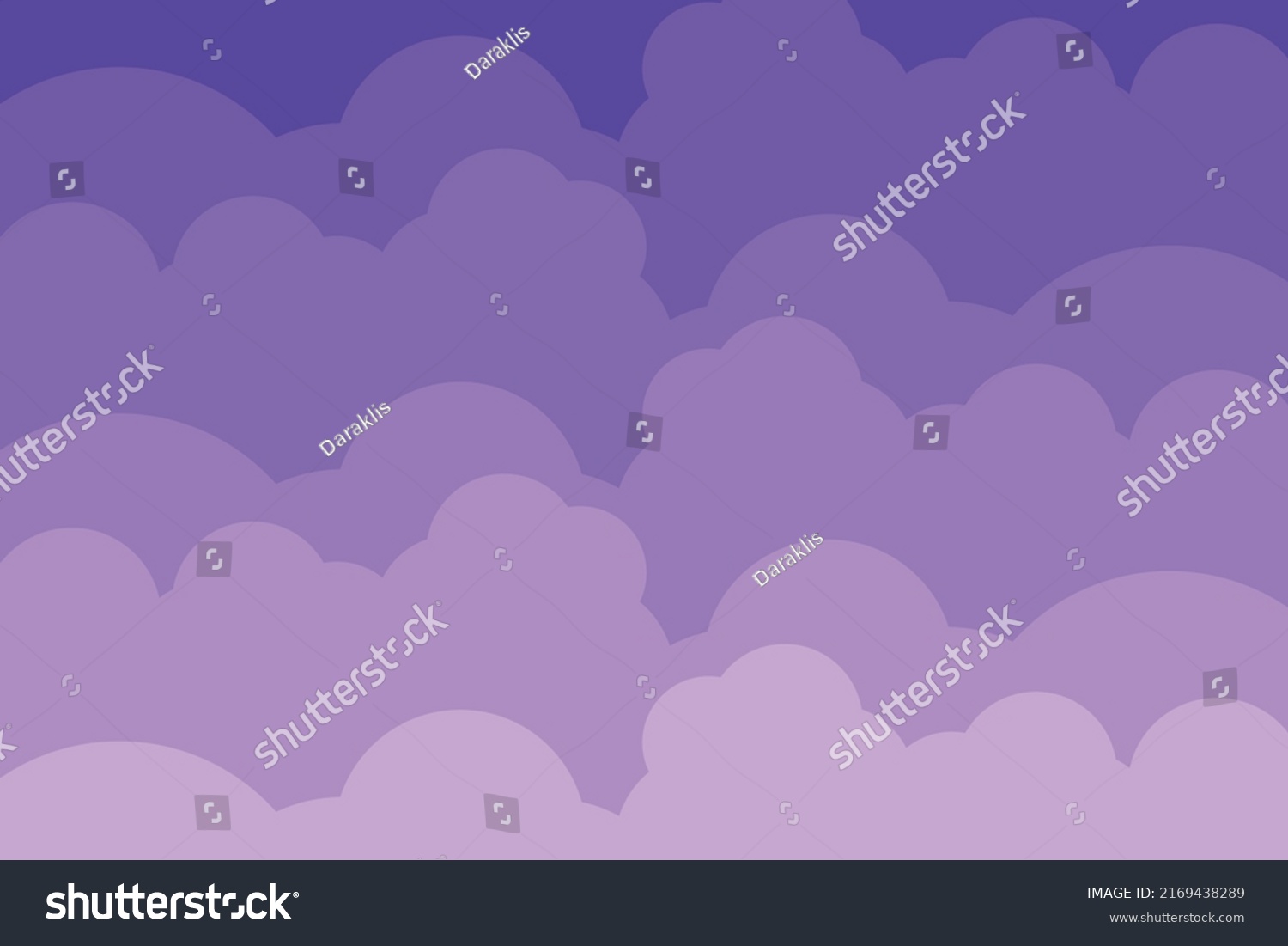 Purple Clouds Drawing Vector Art Stock Vector (Royalty Free) 2169438289 ...