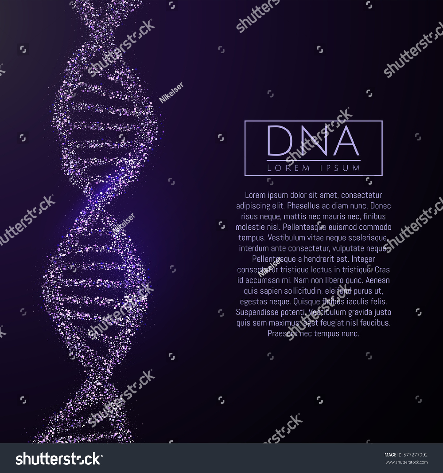Purple Dna Sequence Glitter Shiny Vector Stock Vector (Royalty Free ...